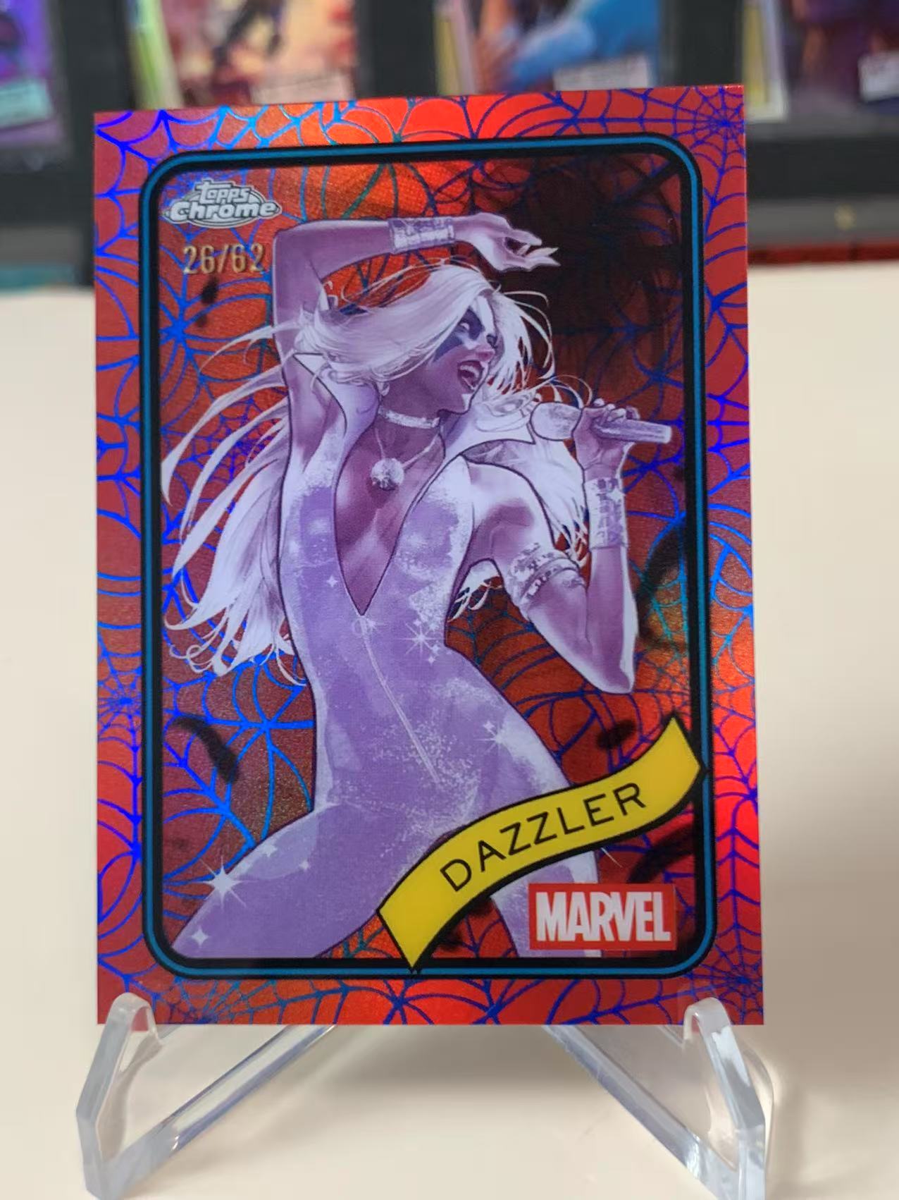 2025 Topps Marvel (MCU) Chrome 漫威 TC 红蛛网折 限编62 炫光 收藏专收 卡品如图 【 -KB 】 卡淘