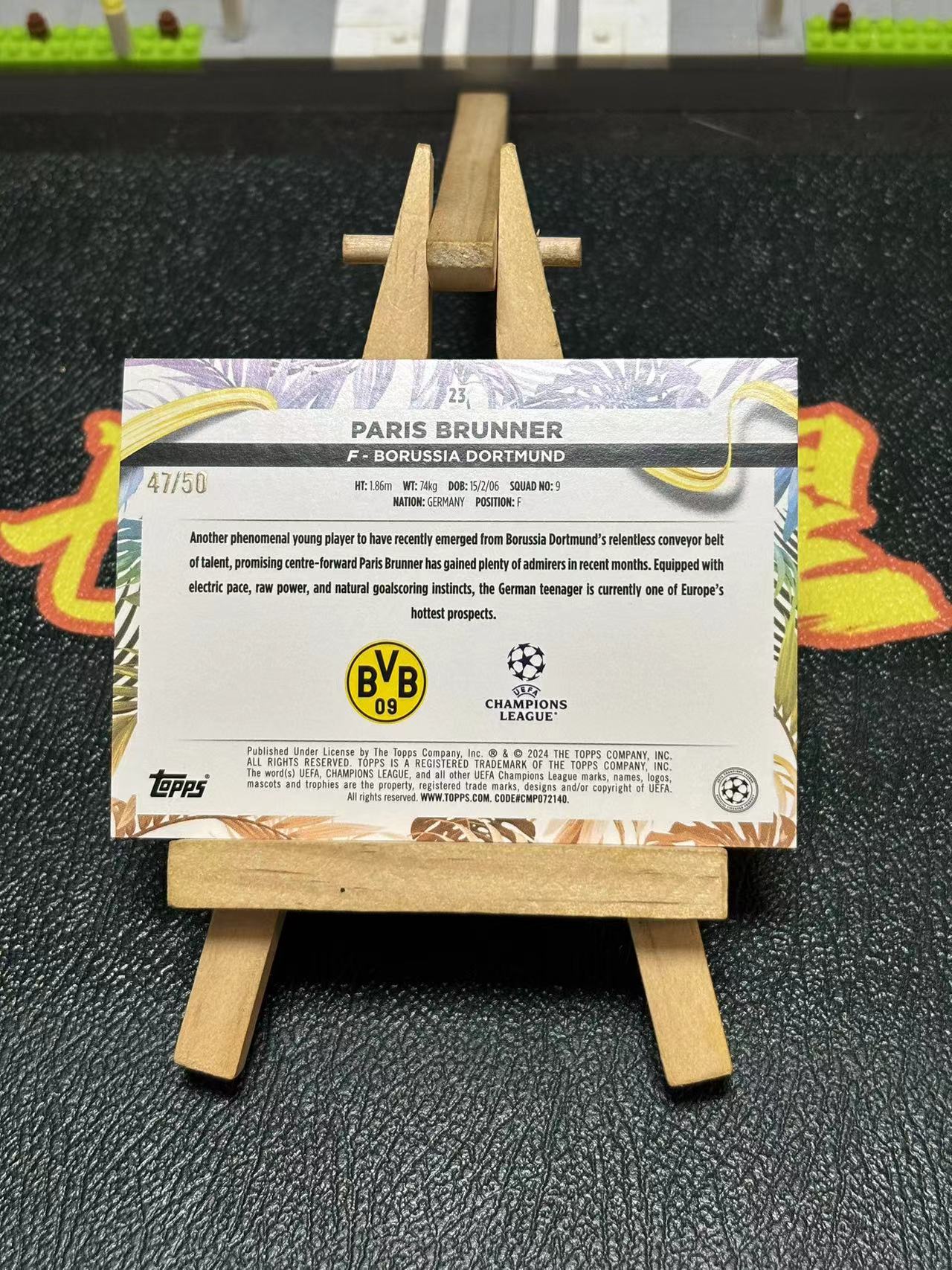 2024 Topps Chrome Paris Brunner RC 帕里斯 布伦纳 新秀 多特蒙德 巴西狂欢盒 金桑巴折 50编 欧冠 银折 ...