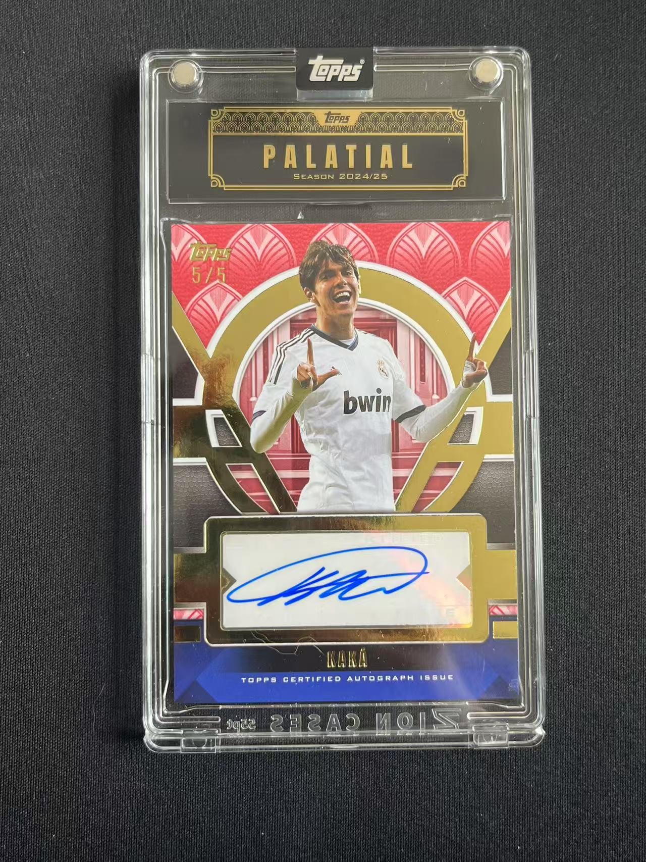 【长安代卖 截标预付80%】2024-25 Topps Palatial Real Madrid 皇马宫殿队盒 KAKA 卡卡 红折签字 5/ ...