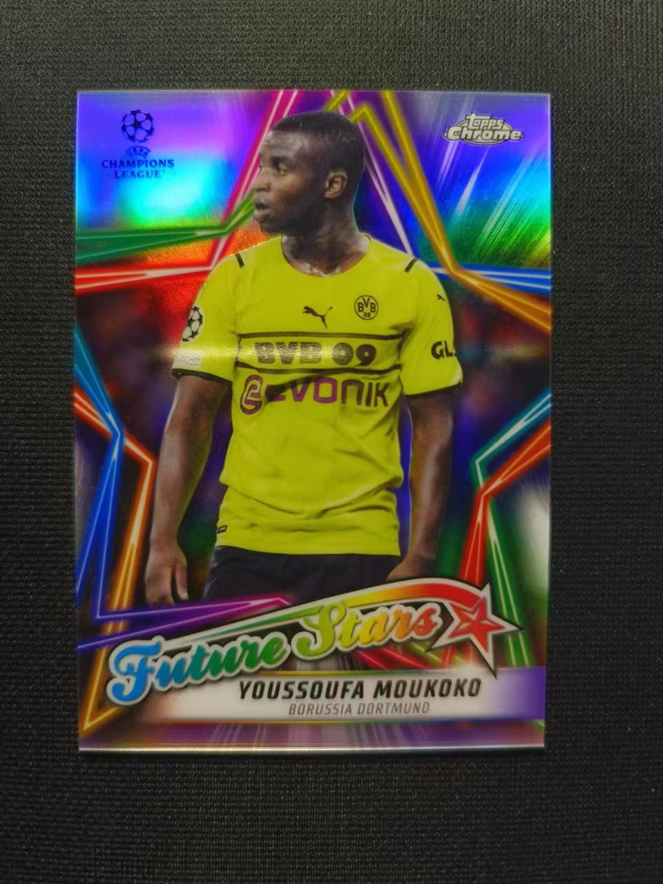 2022 Topps Chrome Youssoufa Moukoko 日升代卖 优素法 穆科科 多特蒙德 银折 折射 未来之星特卡 实卡精美 ...