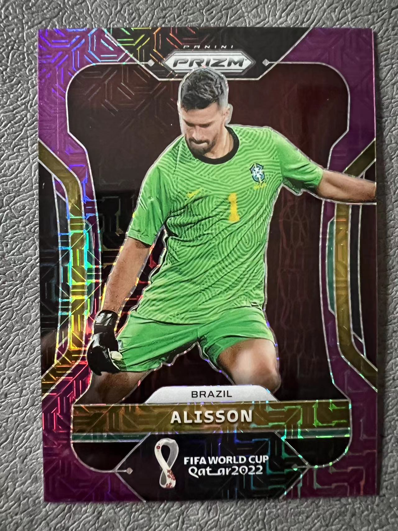 2022 Panini Prizm Alisson 〖承接代卖·免代卖费〗阿利松·贝克尔 11/49编 2022世界杯 巴西 PZ紫mojo折 ...