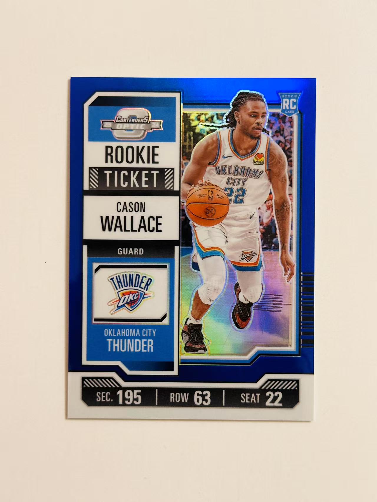 2023-24 Panini Contenders Optic Cason Wallace 嘿嘿代卖 球票OP 卡森 华莱士 新秀 RC 蓝折 ...