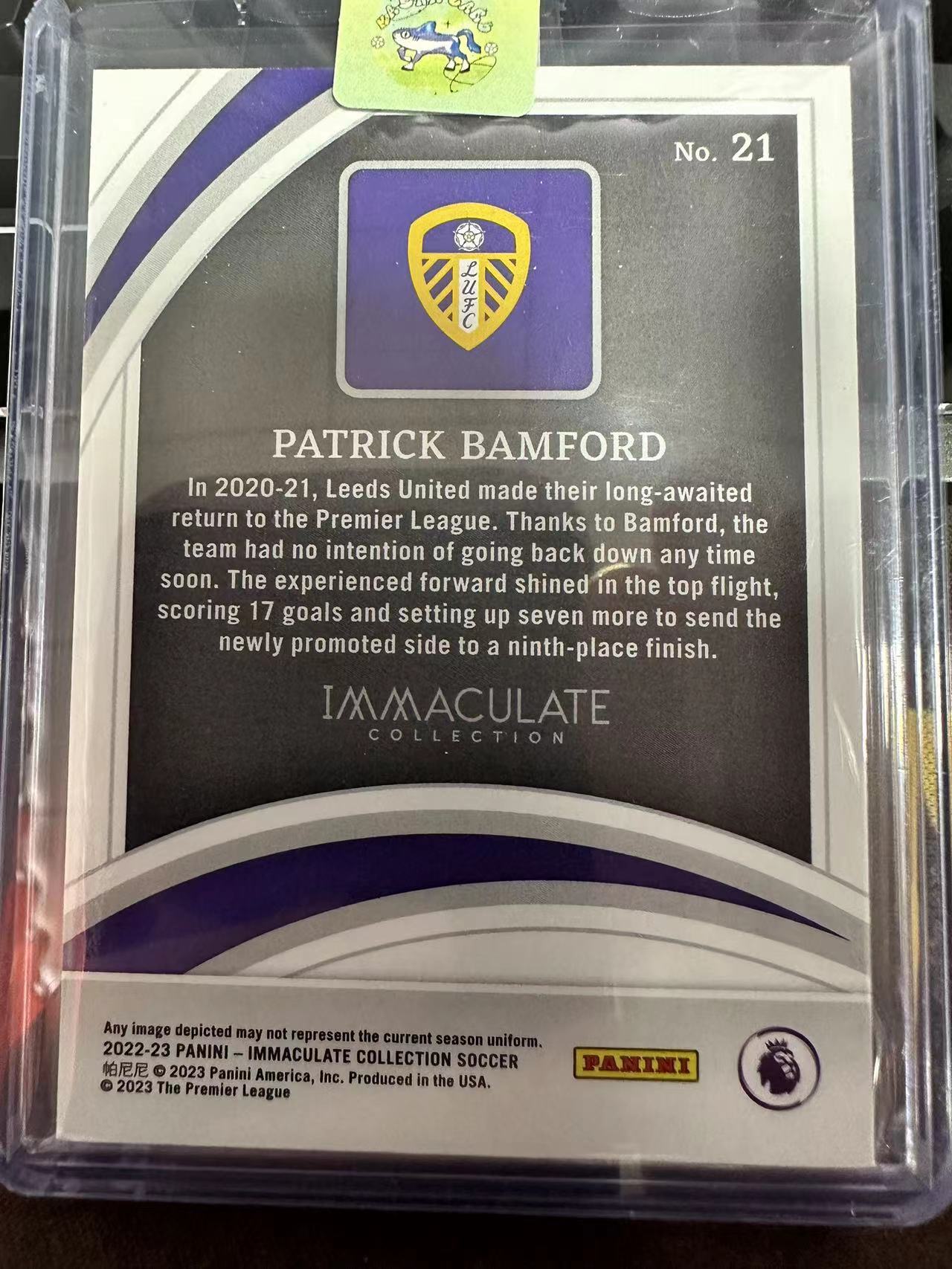 《赤道拍卖》2022-23 Panini Immaculate Patrick Bamford 利兹联 班福德 02/25编 里程碑特卡 卡品 ...