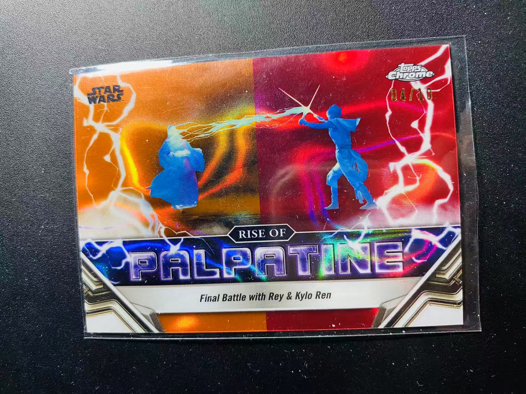【YHO】 2024 Topps Chrome Star Wars 星战 星球大战 凯洛 伦 Kylo Ren 对决 蕾伊 Rey 橙红折 ...