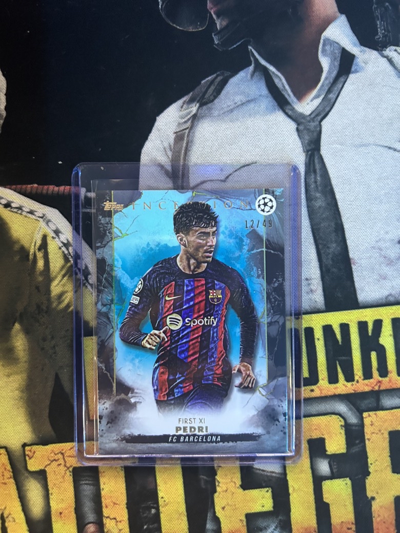 2023 Topps inception Pedri 「麦兜兜」盗梦 巴萨 佩德里 12/49编 蓝折 收藏必备 ab大拿 卡淘