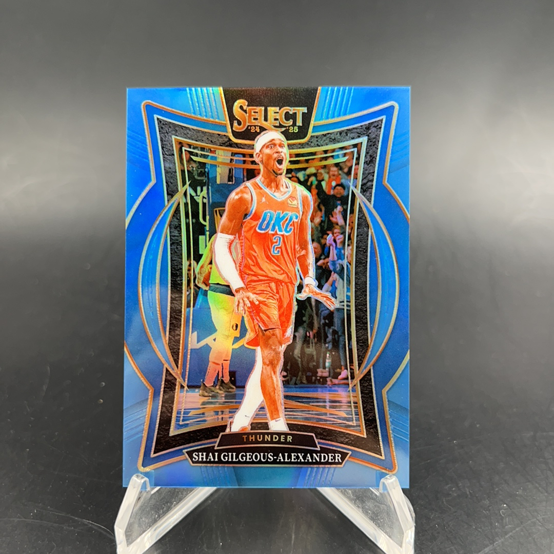 2024-25 Panini Select Shai Gilgeous-Alexander 【五月拍卖顺丰空运】亚历山大 sga 蓝折 299编 带编 卡品不保与你w390 卡淘
