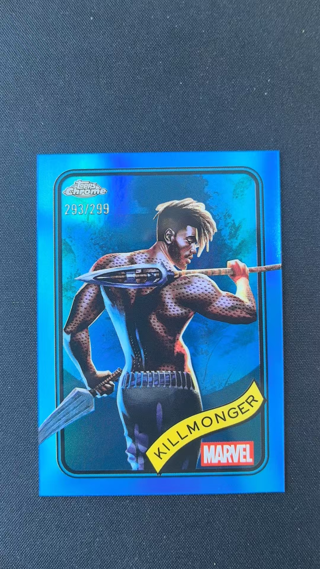 2025 Topps Chrome killmonger 【EC】 Marvel 漫威 TC 艾瑞克 克尔芒戈 雇佣兵 杀人魔 蓝折 折射 ...