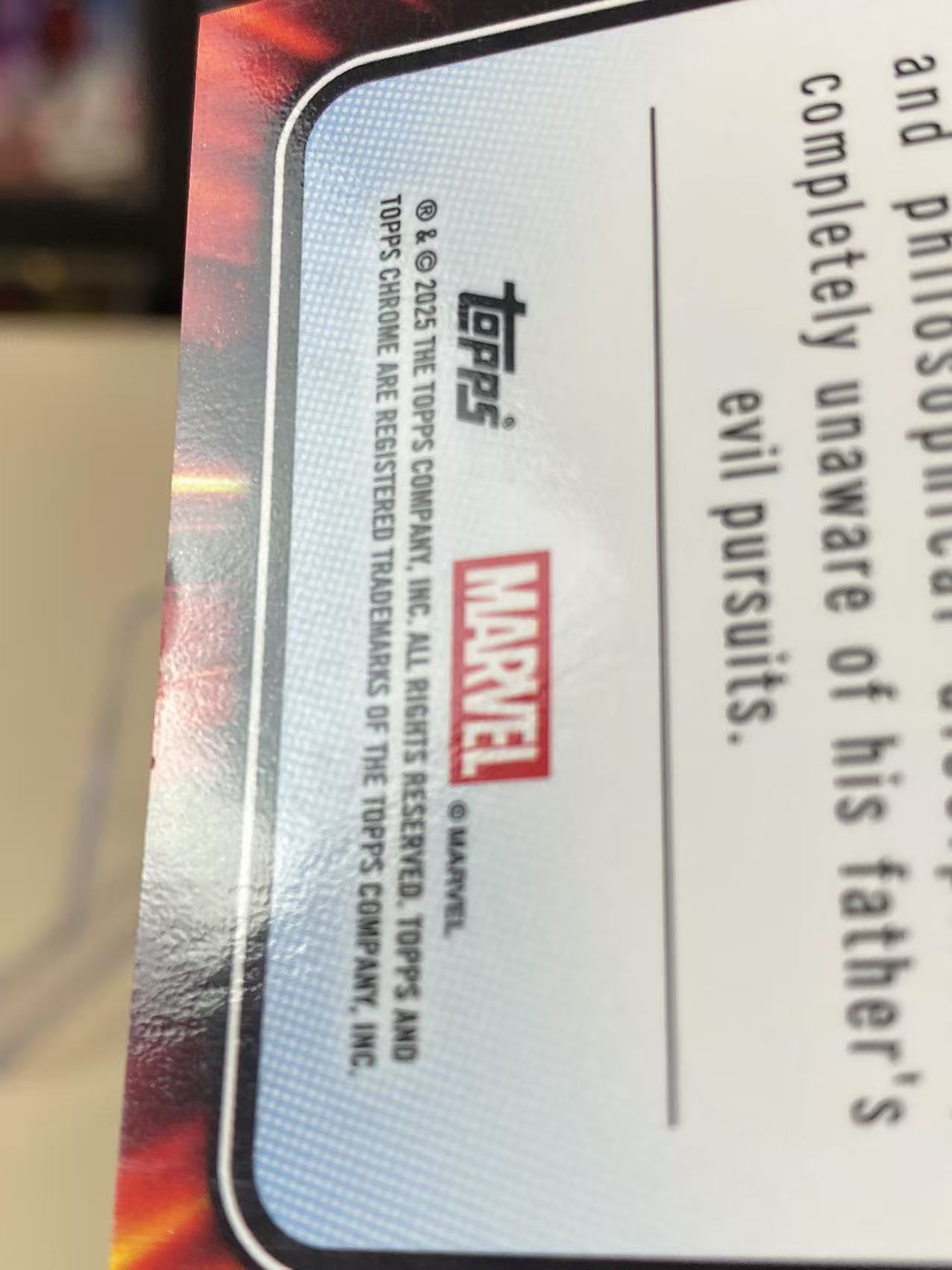 2025 Topps Marvel (MCU) Chrome 漫威 TC 绿激光束折 限编91/99 尚气 收藏专收 卡品细节图三 【 -大 ...
