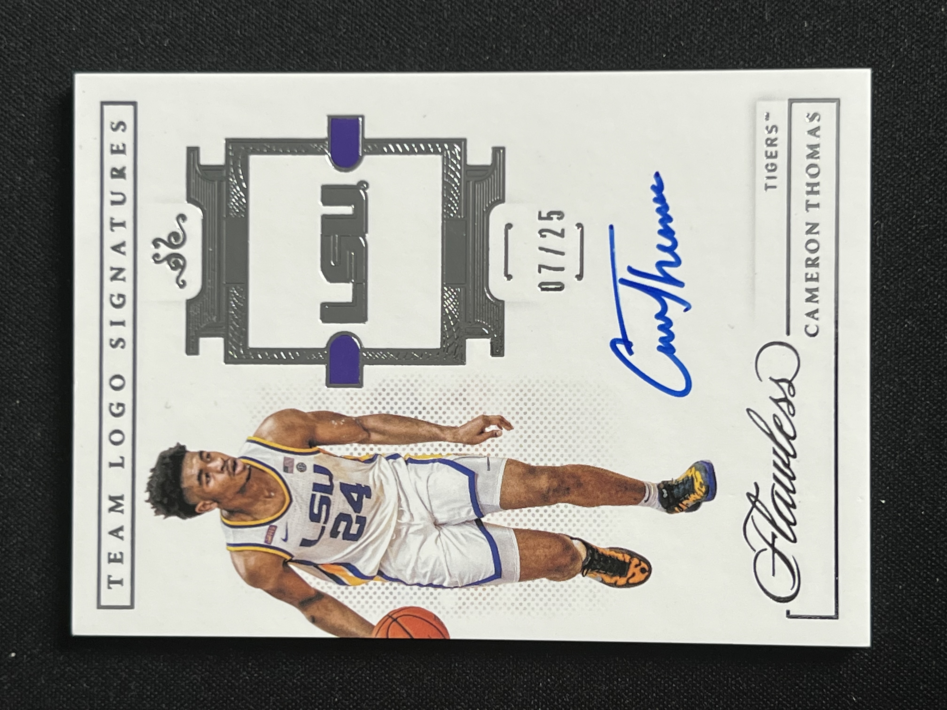 2020-21 Panini Flawless Cameron Thomas 手提 大学 卡梅伦 托马斯 新秀RC /25编 低编 队标 卡签 ...