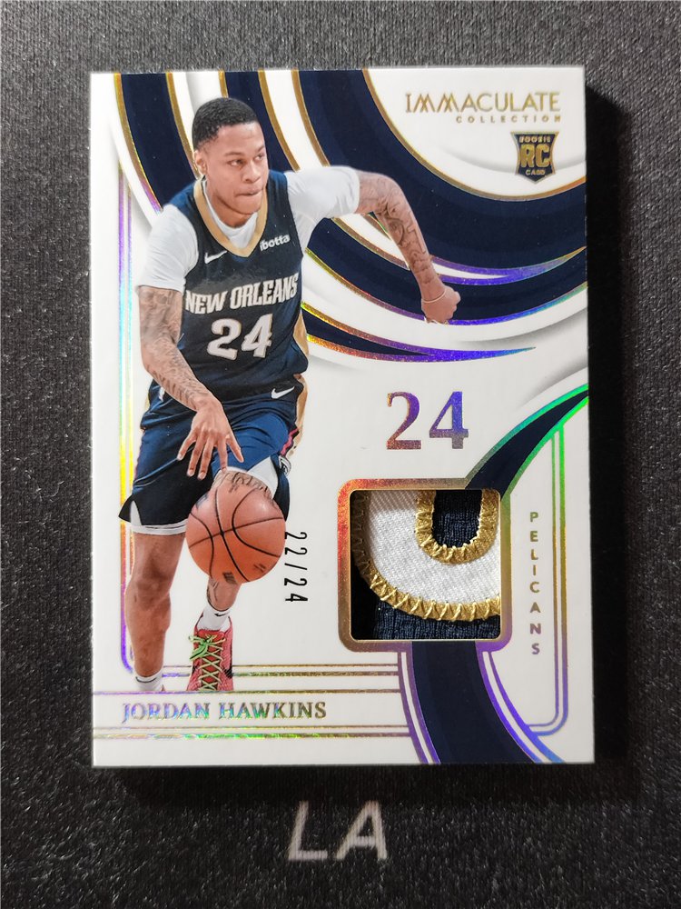 【LA拍卖】2023-24 Panini Immaculate Jordan Hawkins 新秀RC 乔丹 霍金斯 鹈鹕队 NP 三色 ...