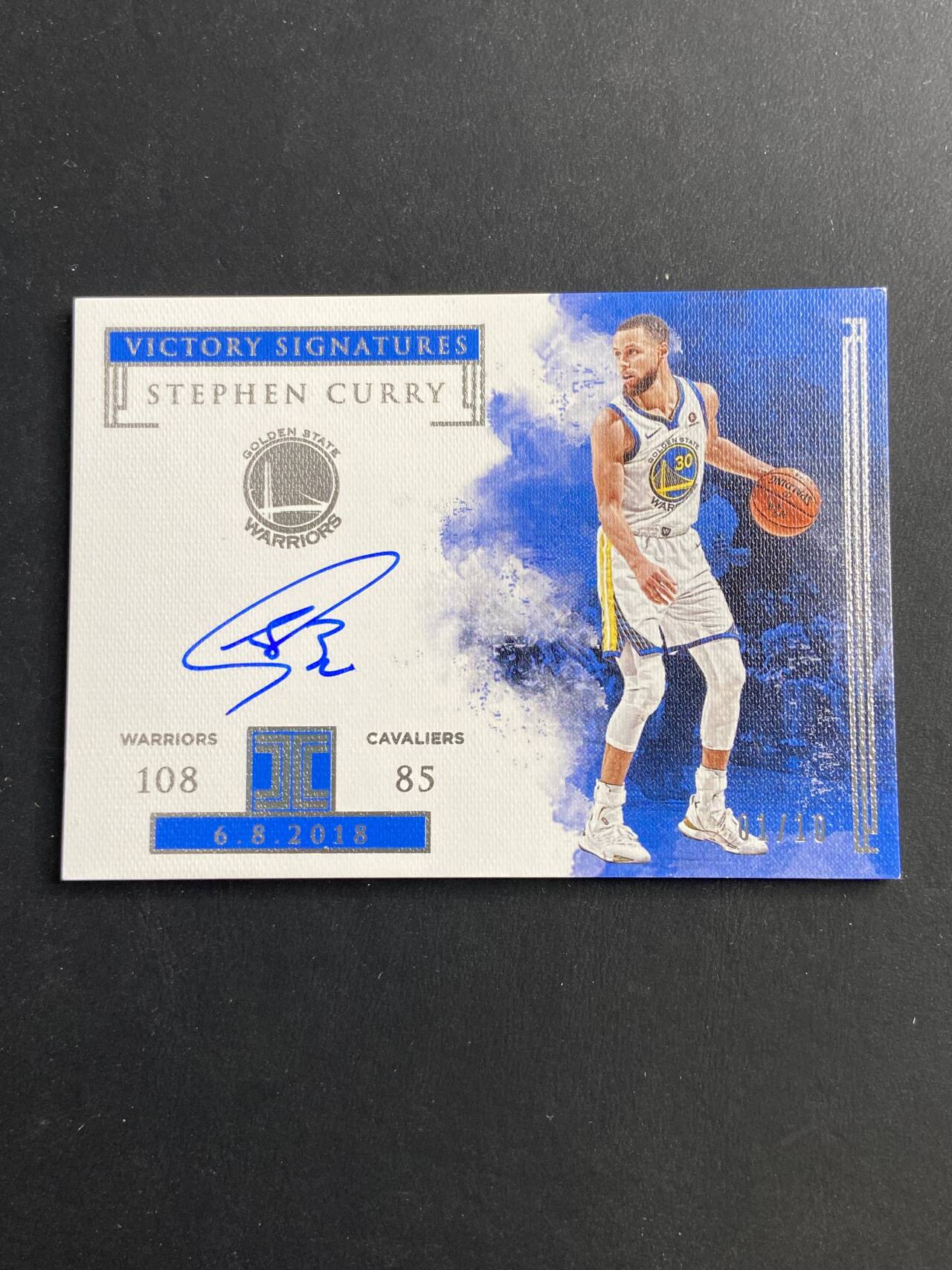 2018-19 Panini Impeccable Stephen Curry 【肥猫代卖】K01X 小真金 勇士 库里 1/10编 首编 骑 ...