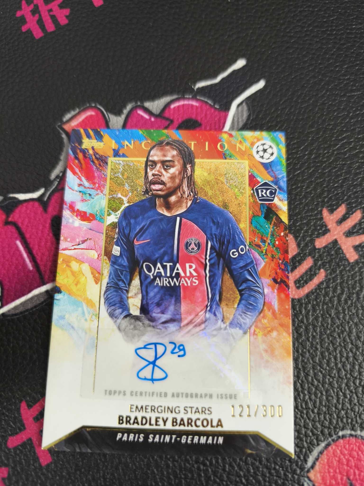 2023-24 Topps INCEPTION Bradley Barcola RC 巴尔科拉 大巴黎 新秀 盗梦空间 121/300编 签字 ...