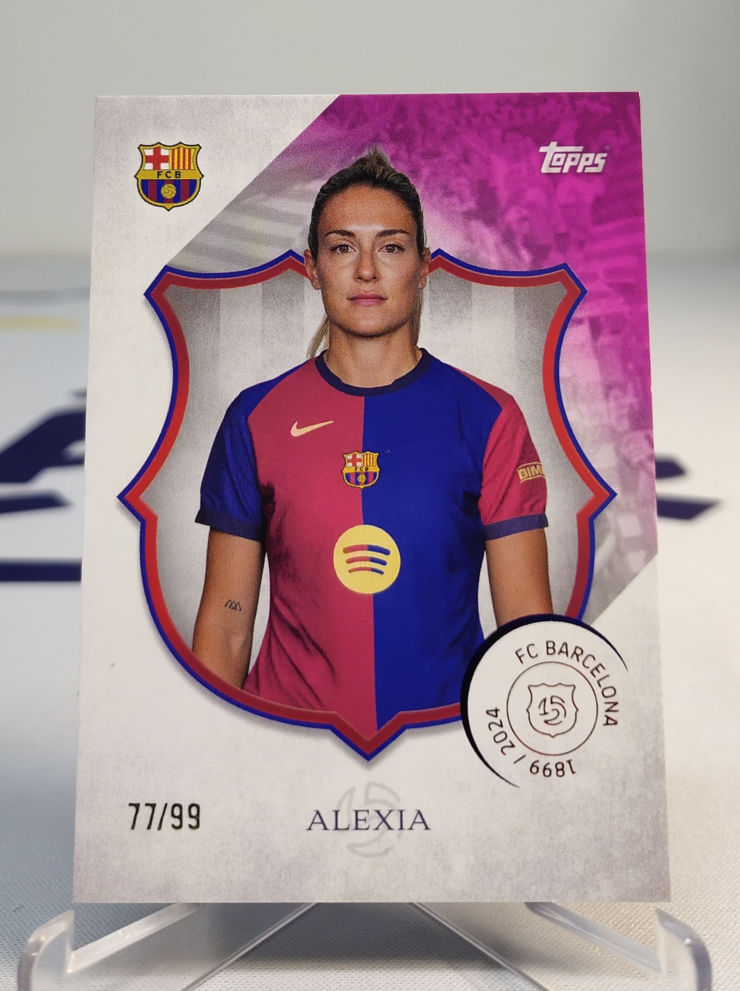 2025 Topps Alexia Putellas 巴萨队盒 巴萨 125周年 女足 亚历克西娅 普特拉斯 77/99编 定妆照 漂亮小姐姐 ...