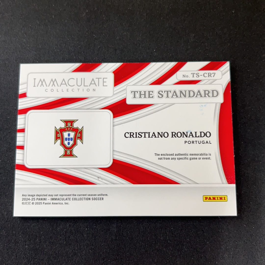 2024-25 Panini Immaculate Cristiano Ronaldo 【SS】爱咪咪 葡萄牙 C罗 罗纳尔多 球衣物料 银 ...