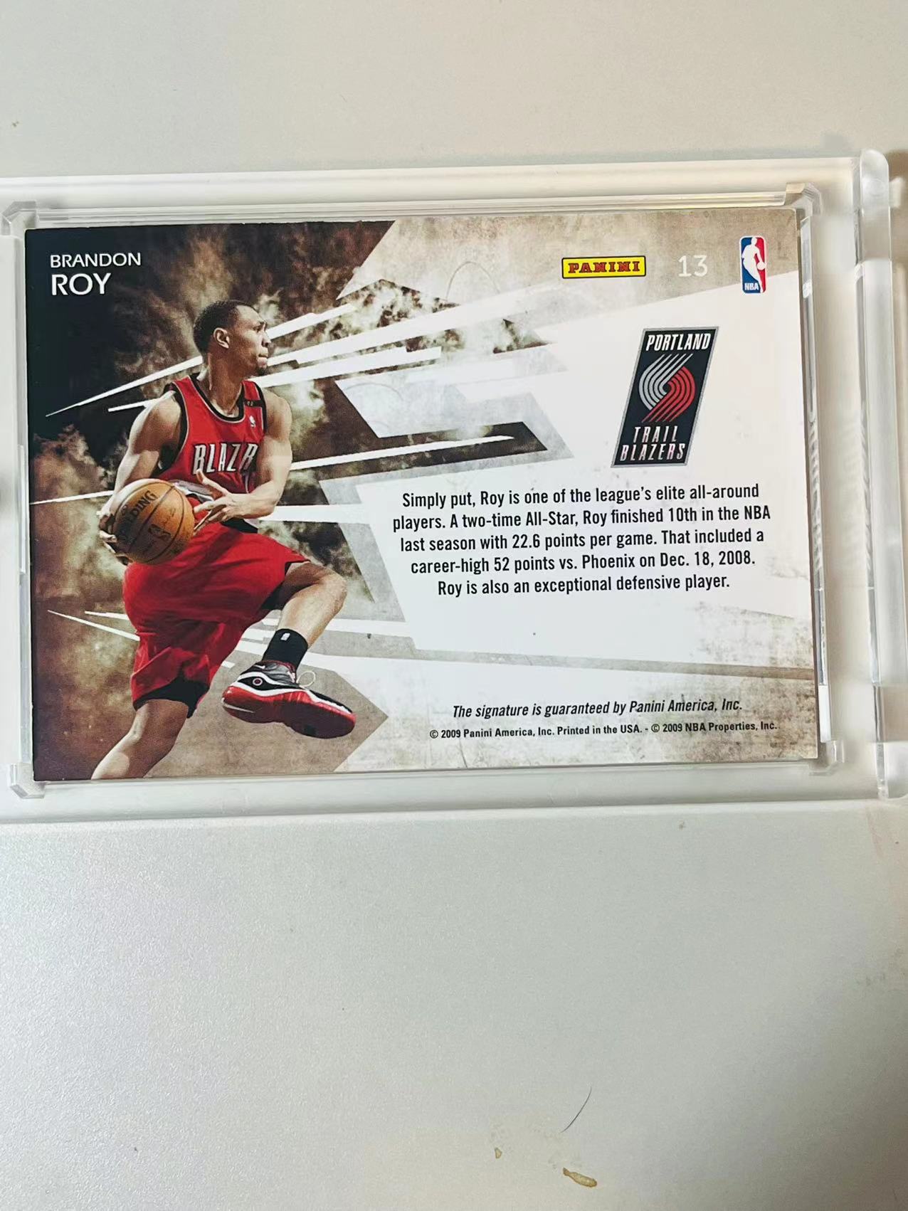 2008-09 Panini Prestige Brandon Roy 开拓者 布兰登 罗伊 签字 卡签 卡品如图 黄曼巴！科比钦点传人！卡品 ...