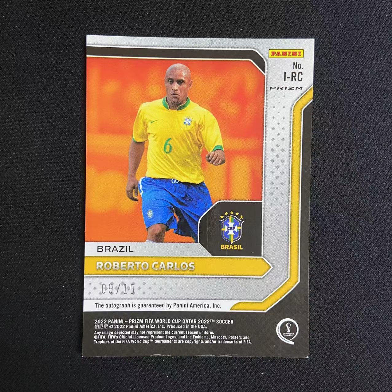 【US10-X815】2022 罗伯特卡洛斯 Roberto Carlos Prizm 世界杯 International Ink 折射签字 ...