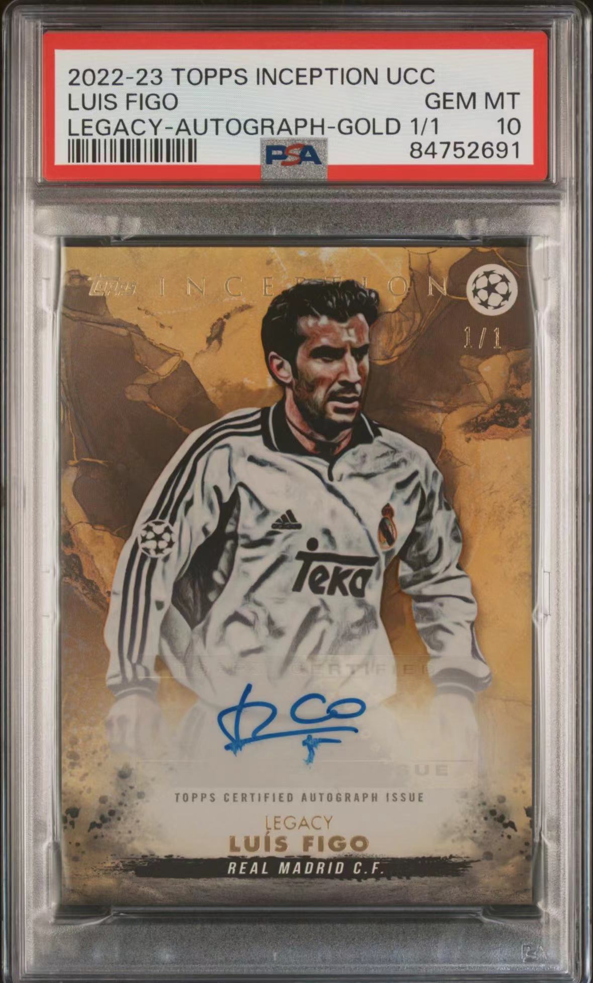 2023 Topps inception luis Figo 【灰灰代拍】路易斯 菲戈 1/1 one of one 爆金 1of1 皇马 ...