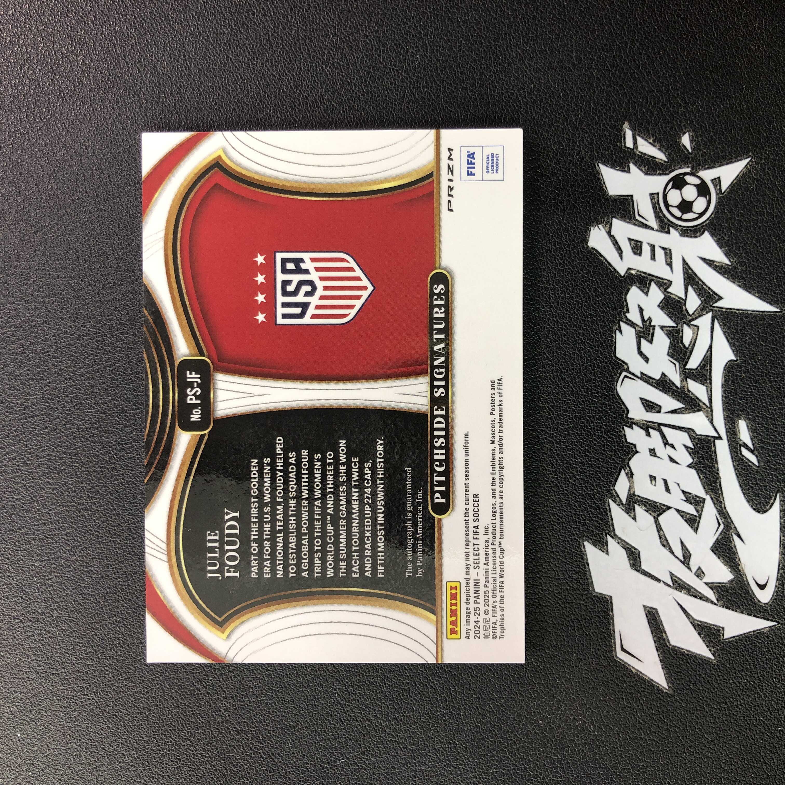 【怒射拍卖 接代卖】拔脚比特GXWHBV10 2024-25 Panini Select JULIE FOUDY 美国女足 签字 FIFA ...