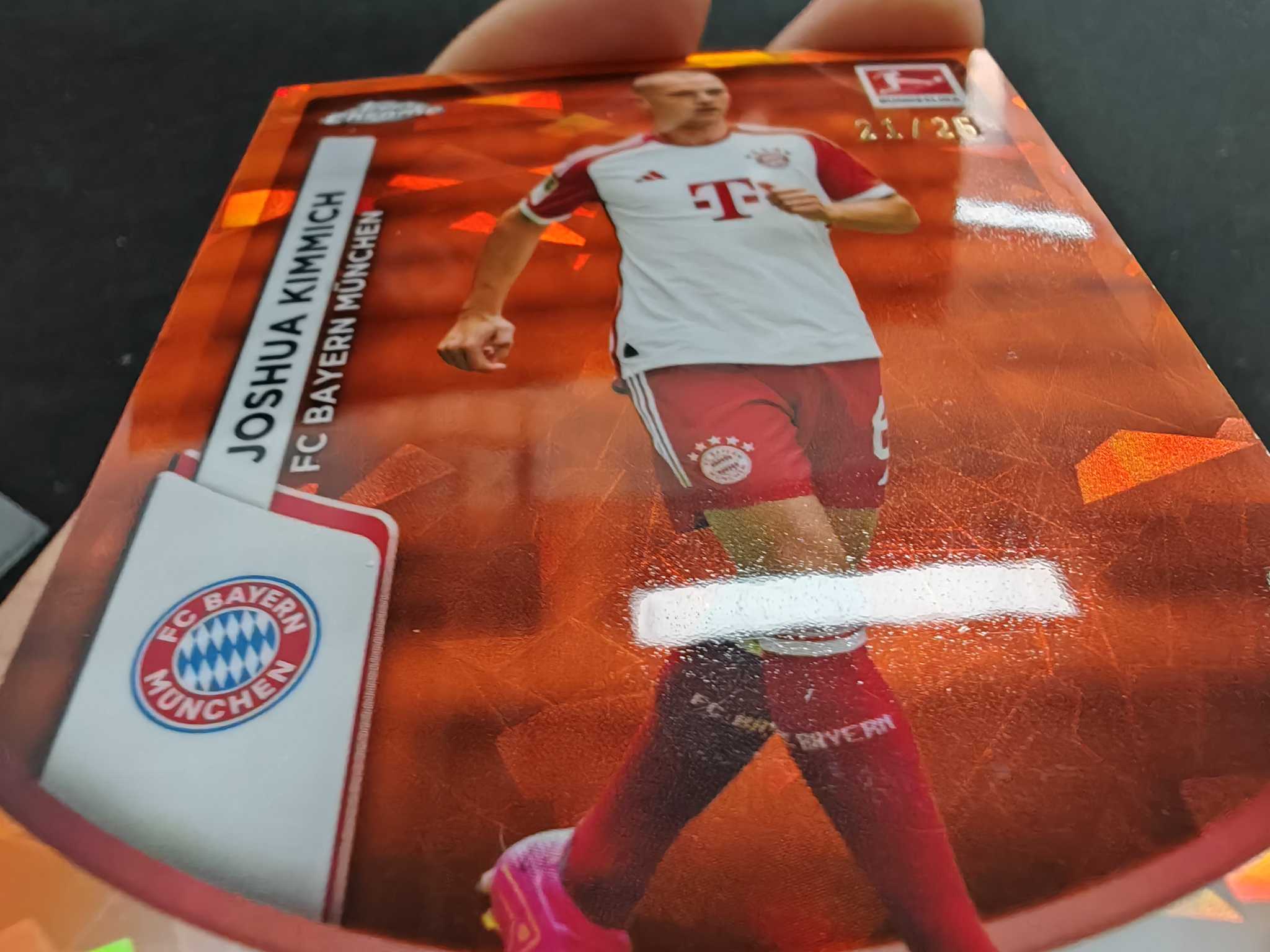 2023-24 Topps Chrome kimmich SC球星卡 德甲蓝宝石 拜仁 基米希 橙碎冰 25编 卡品如图（肥猫警长） 卡淘