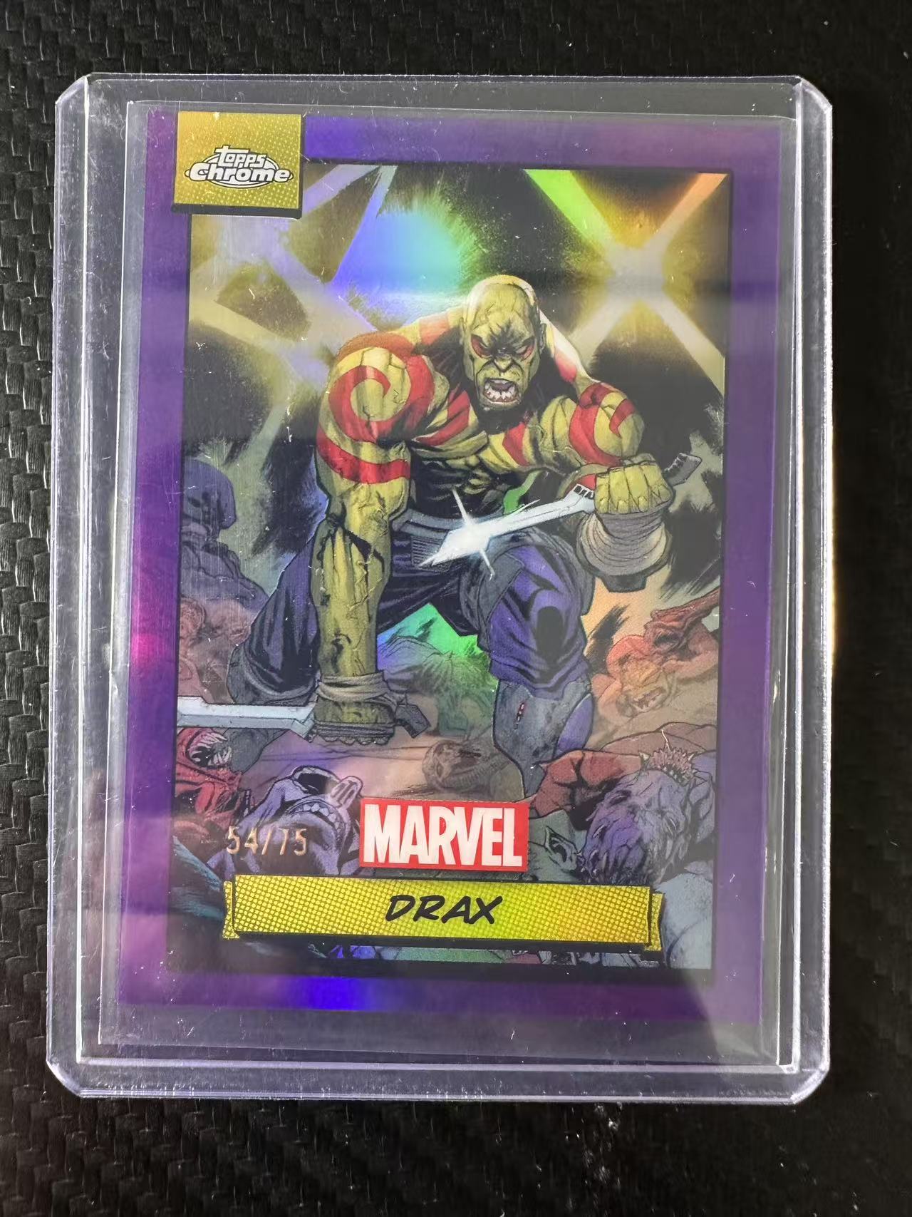 2024 Topps Marvel (MCU) 漫威 Chrome 元年 【十点代拍】 54/75编 紫折射 德拉克斯 Drax #91 ...