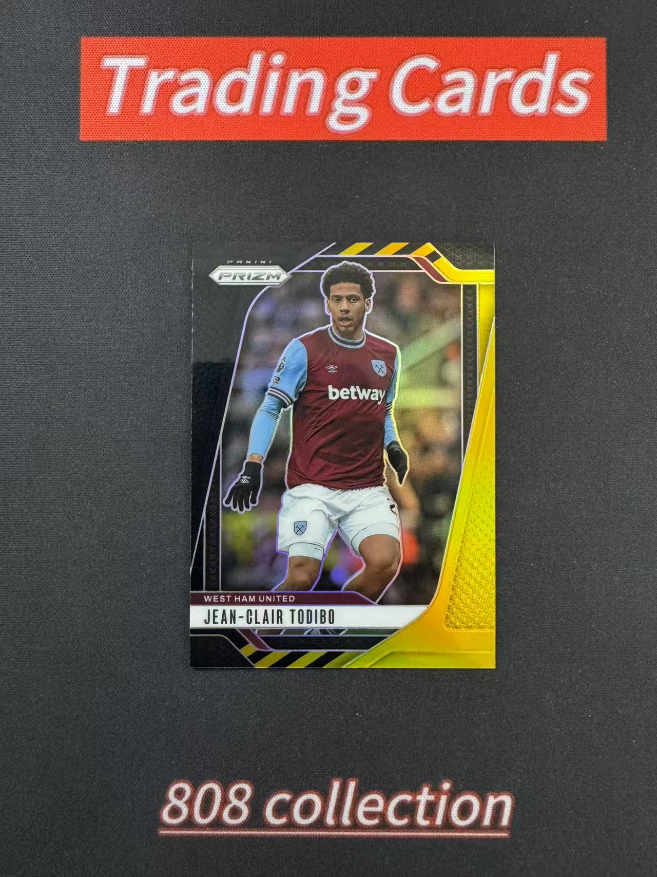2024-25 Panini Prizm Jean Clair Todibo [808零手续] 末年英超pz 托迪博 2/8编 黑金折 西汉姆 ...