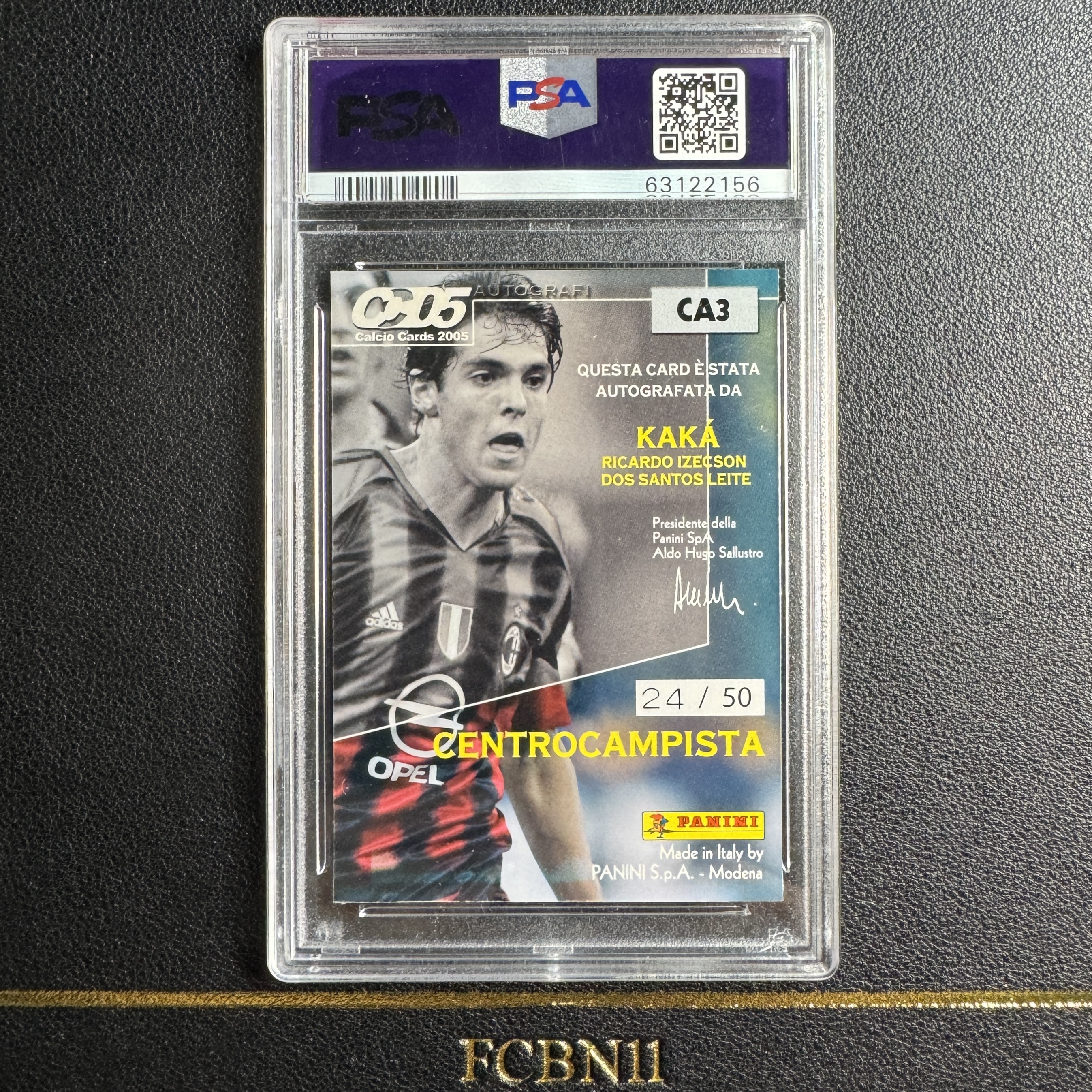 【FCB拍卖】2005 PANINI CALCIO KAKA 卡卡 签字 全签 50编 24/50 PSA9分 AC米兰 皇马 皇家马德里 ...