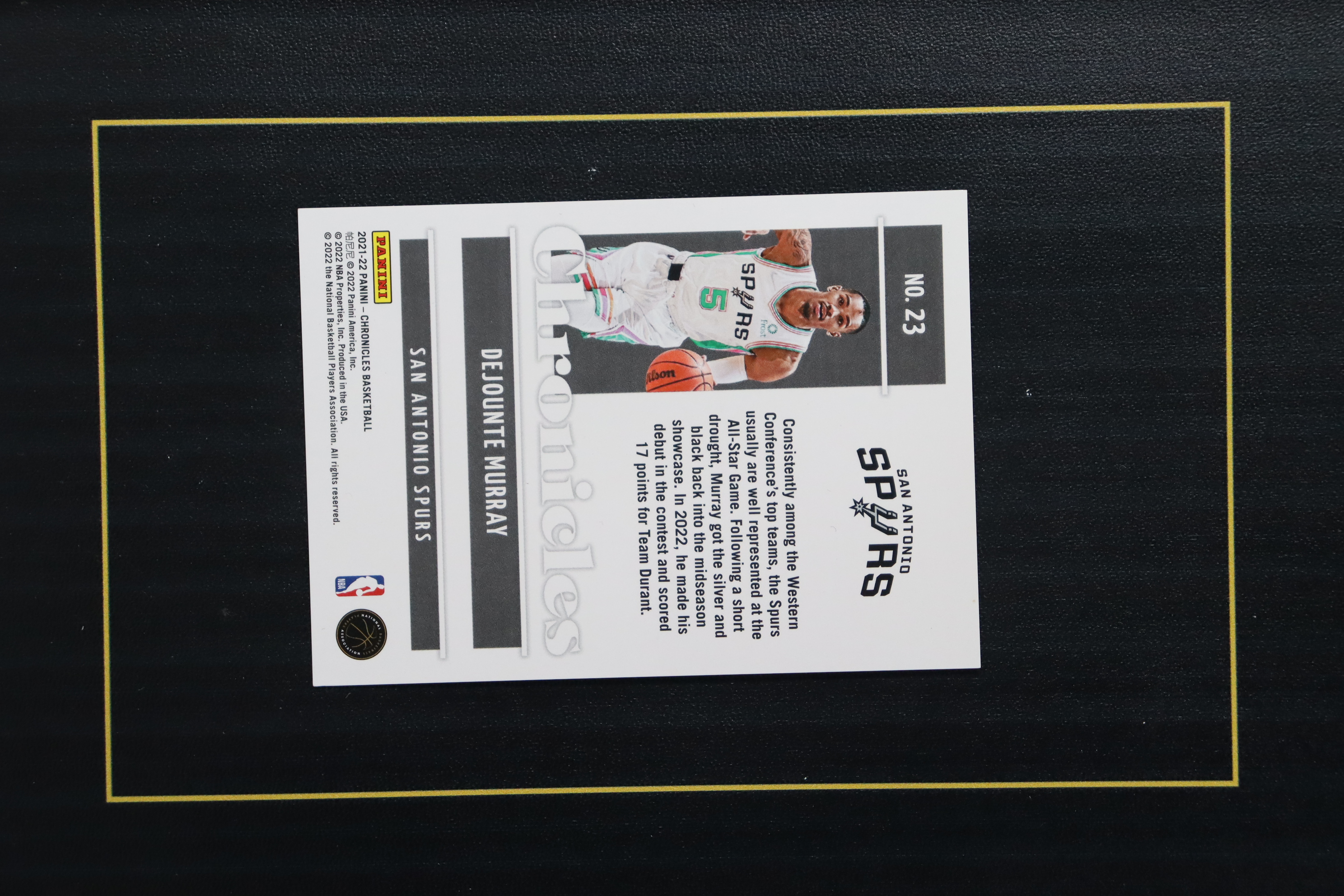 2021-22 Panini Chronicles Dejounte Murray 编年史 马刺 德章泰穆雷 10编 金平行【十四】1【超新星 ...