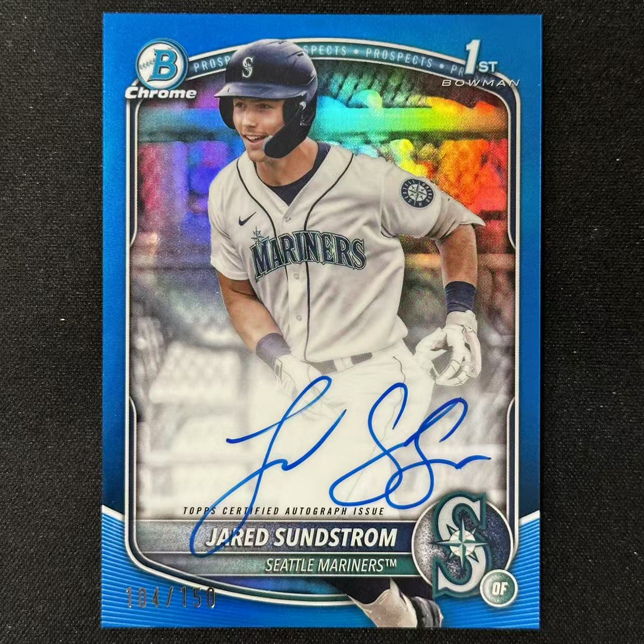 【北京宋拍】橙爸 2025 Topps Chrome Jared sundstrom 贾里德 桑德斯特罗姆 西雅图水手队 签字 卡签 /150 ...