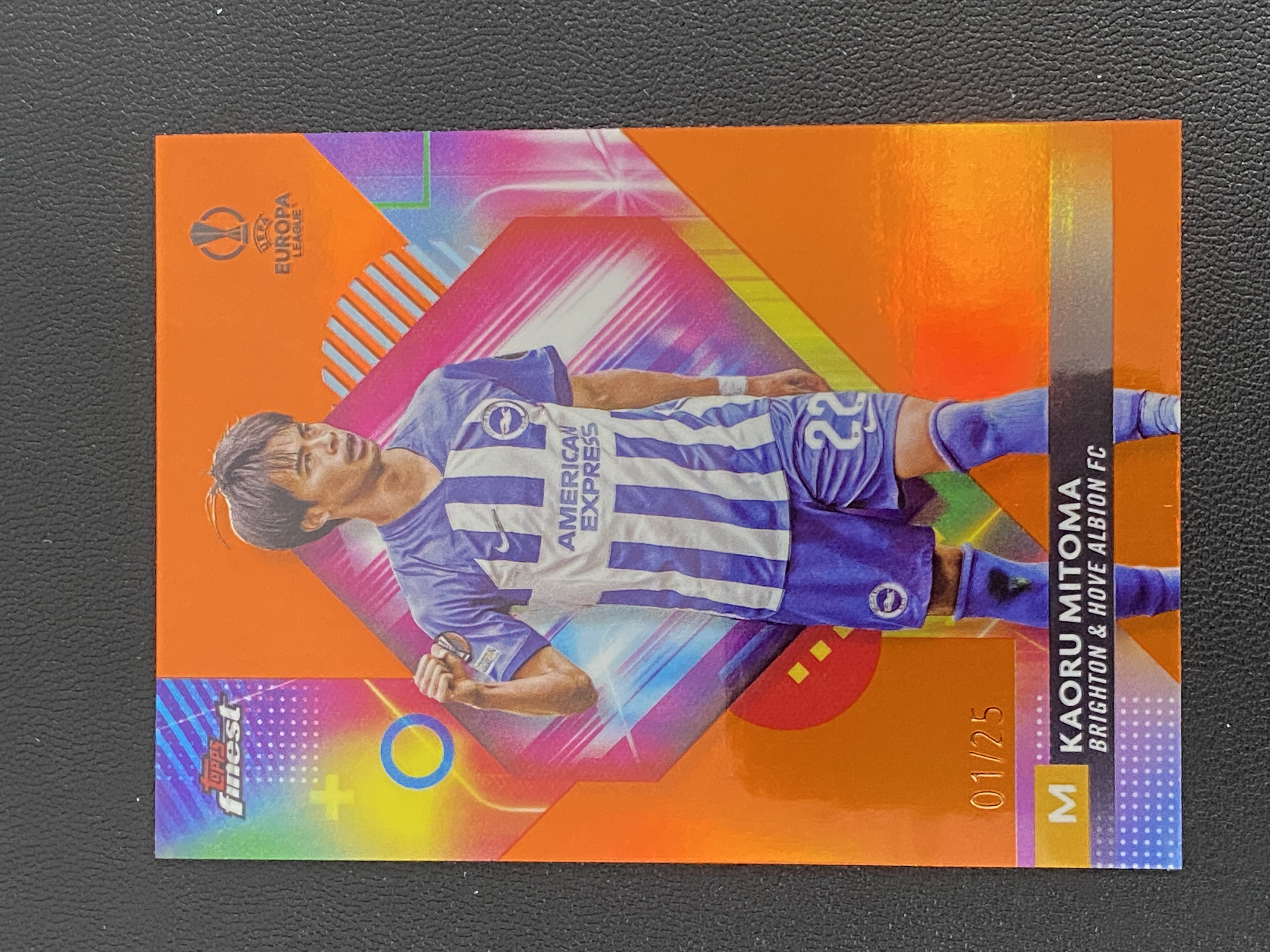 【南昌NOVA】2023-24 Topps Finest Kaoru Mitoma 欧冠 日本 布莱顿 三笘薰 橙折 折射 25编 Base ...