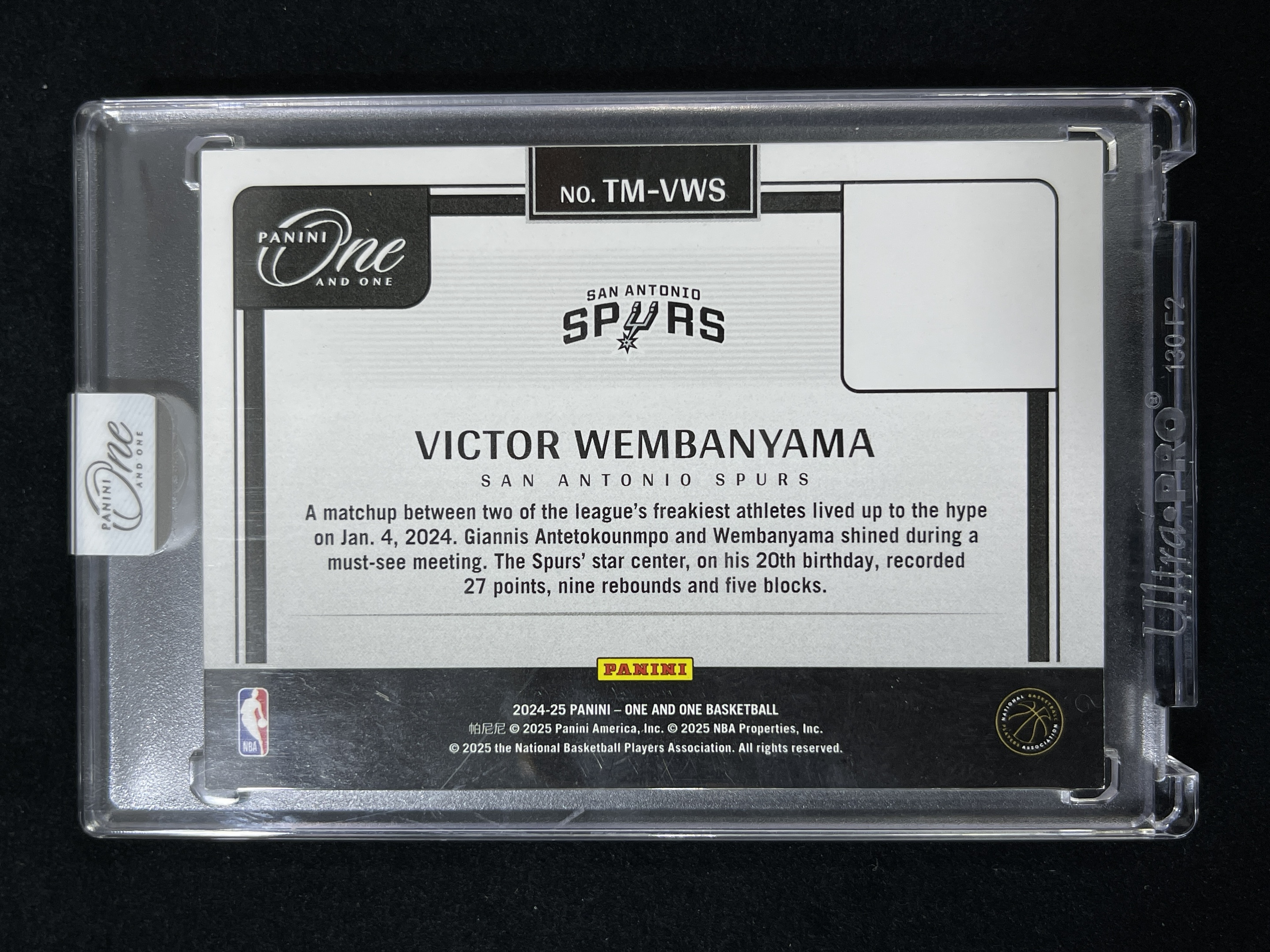 【Lucky幸运壹编壹代拍-JUS】2024-25 Panini One And One 新秀次年 马刺 斑马 文班亚马 Victor ...