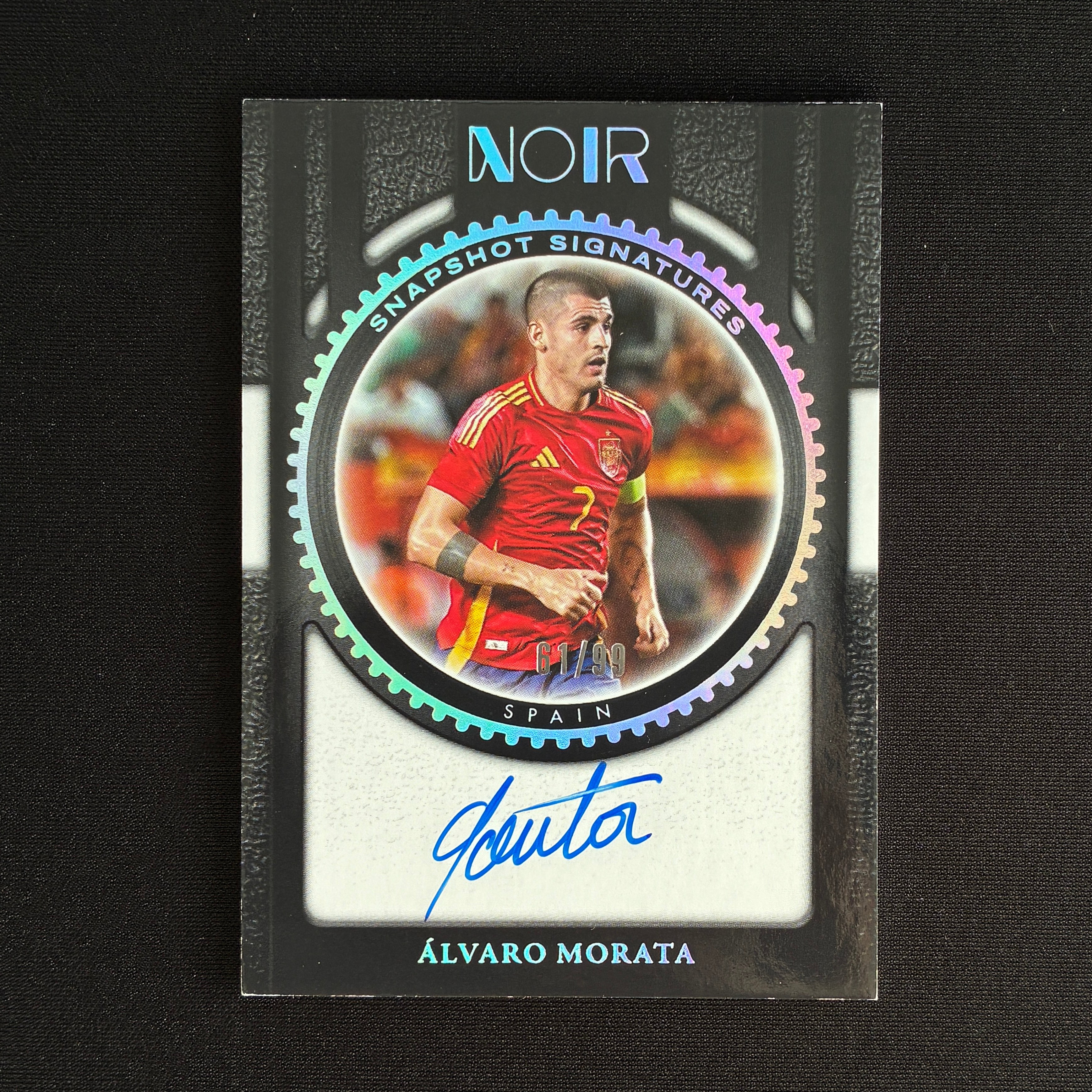 【杰基拍卖】2024-25 Panini Noir Alvaro Morata FIFA 诺尔 西班牙 莫拉塔 Snapshot 快照签 签字 ...