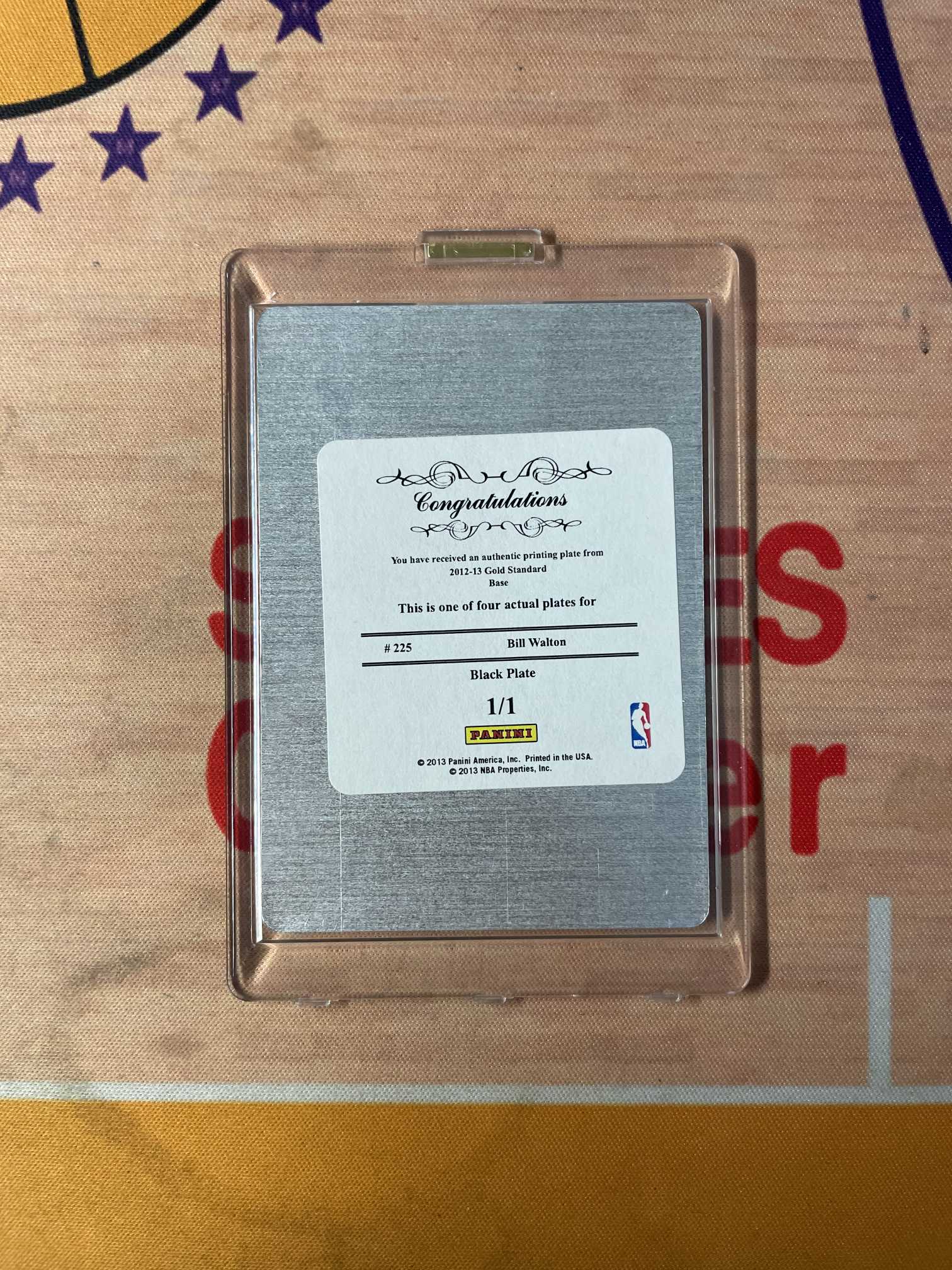 2012-13 Panini Gold Standard Bill Walton 凯尔特人 比尔 沃顿 金砖 1/1编 模板 模版 1of1 卡淘