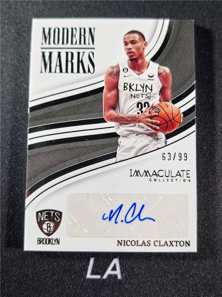 【LA拍卖】2022-23 Panini Immaculate Nicolas Claxton 尼古拉斯 克拉克斯顿 篮网 Modern ...