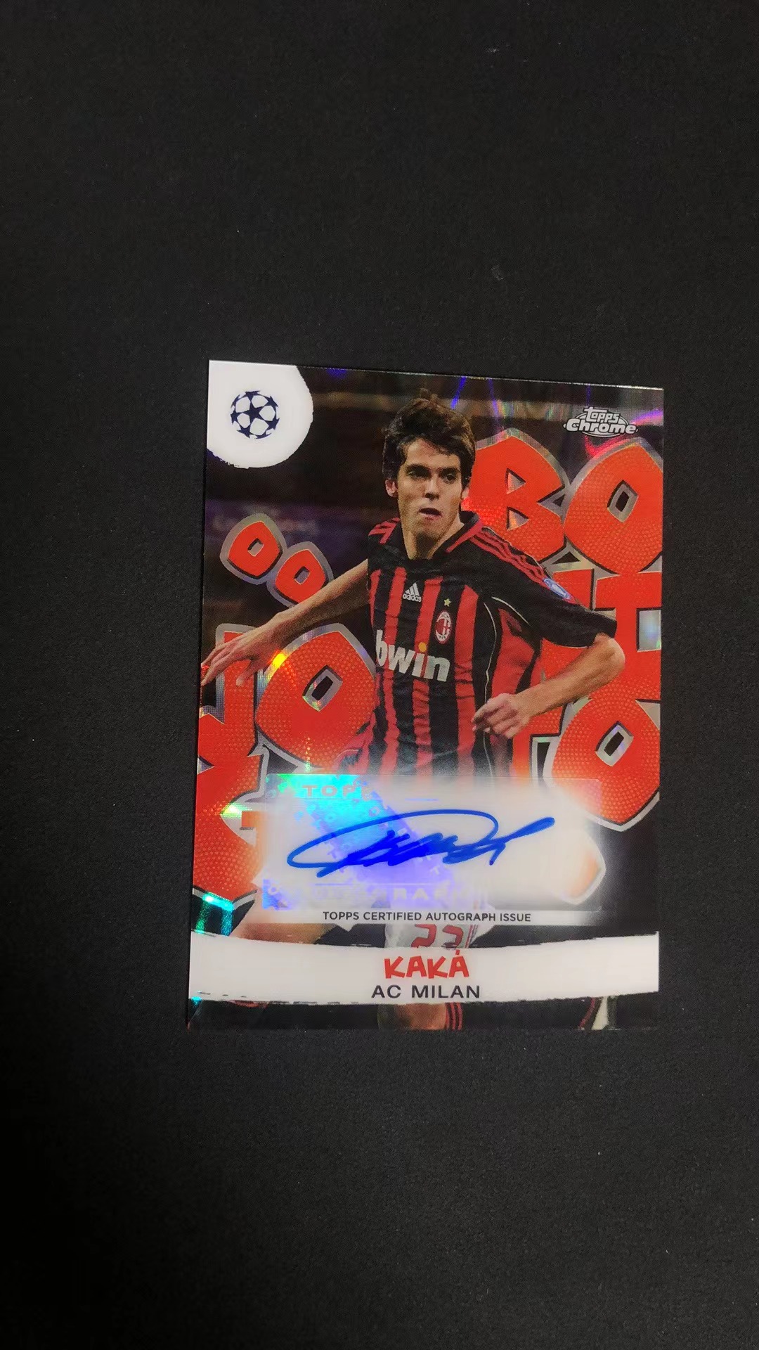 2022-23 Topps Chrome Kaká 欧冠 AC米兰 卡卡 68/99编 熔岩折 Joga Bonito 特卡 大比例 完美签字 ...