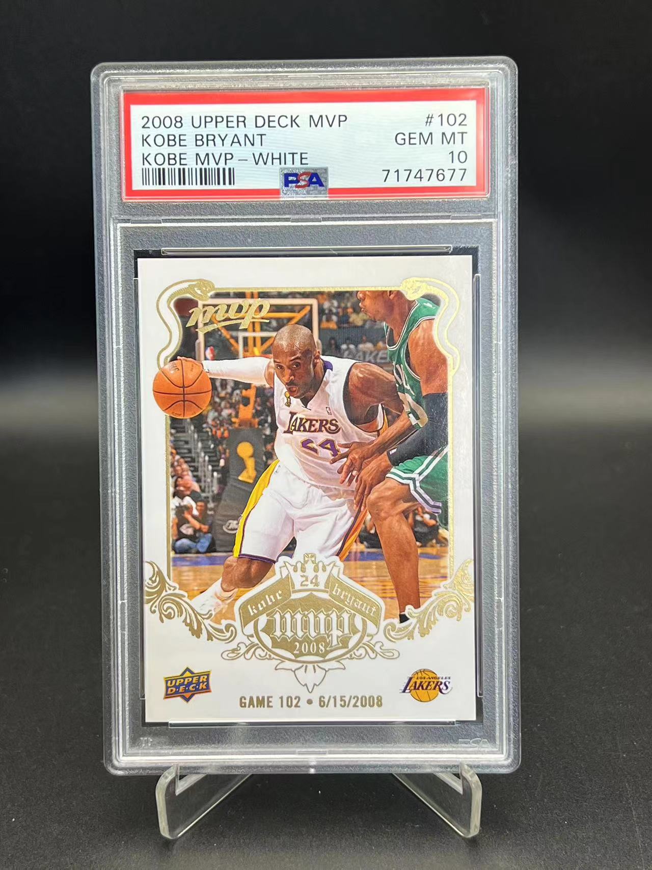 2008-09 Upper Deck MVP Kobe Bryant 【KAKA拍卖】UD系列 科比 布莱恩特 白平行 经典选图 PSA10分 ...