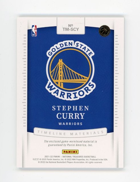 2021-22 Panini National Treasures Basketball Stephen Curry Timeline ...
