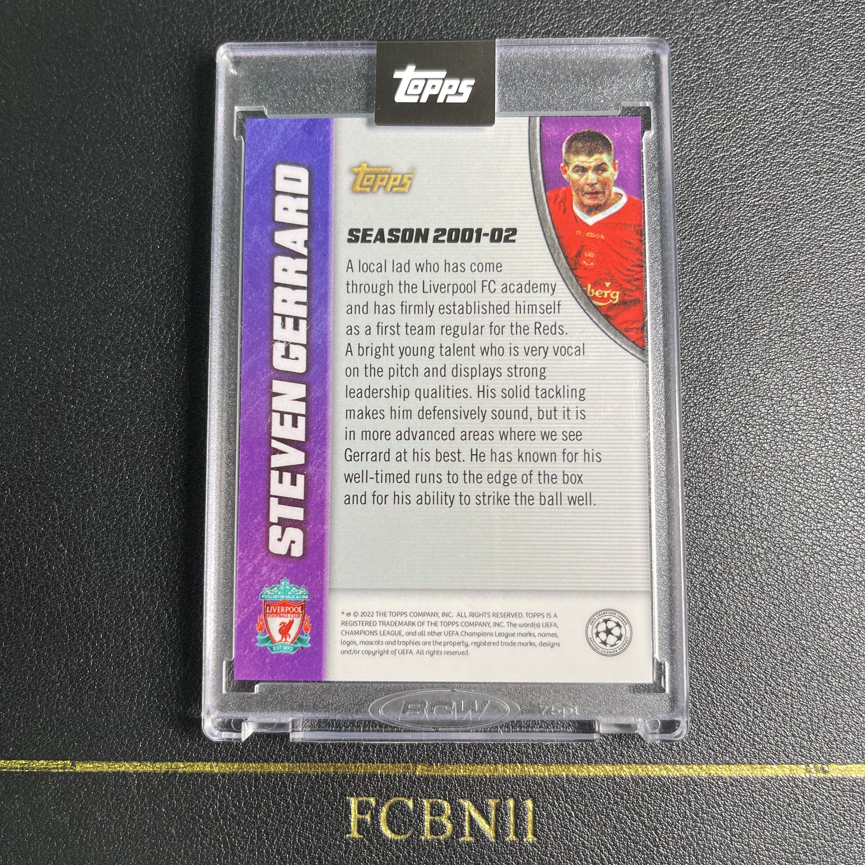 【FCB拍卖】2022 TOPPS LOST ROOKIE GERRARD 杰拉德 RC 新秀 10编 签字 紫折 完美墨迹 利物浦 英格兰 ...