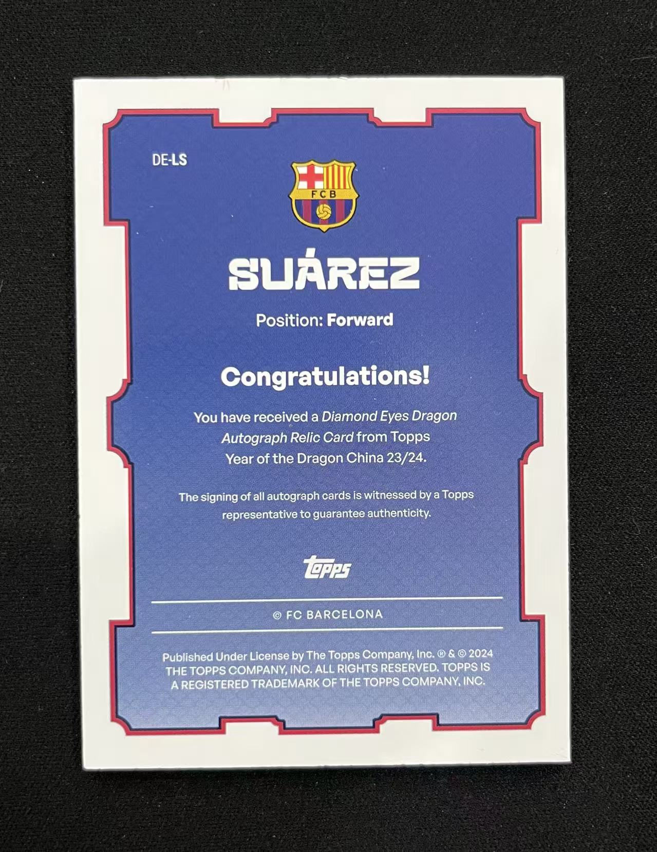 【长安代卖 截标预付80%】2023-24 Topps Year Of Dragon 龙年 巴萨 巴塞罗那 队盒 Luis Suarez ...