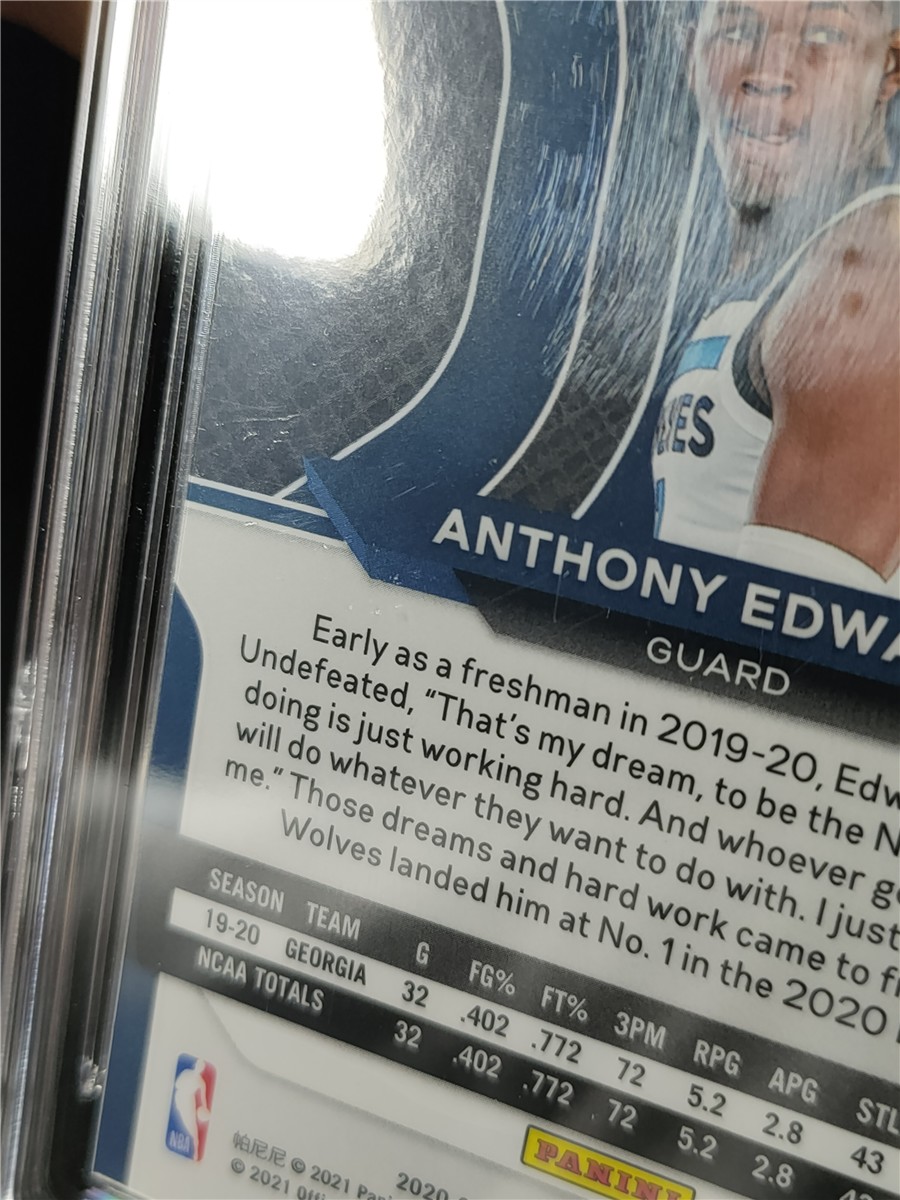 【LA拍卖】2020-21 Panini Prizm Anthony Edwards 新秀RC 安东尼 爱德华兹 森林狼新王 未来超巨 正新秀 ...