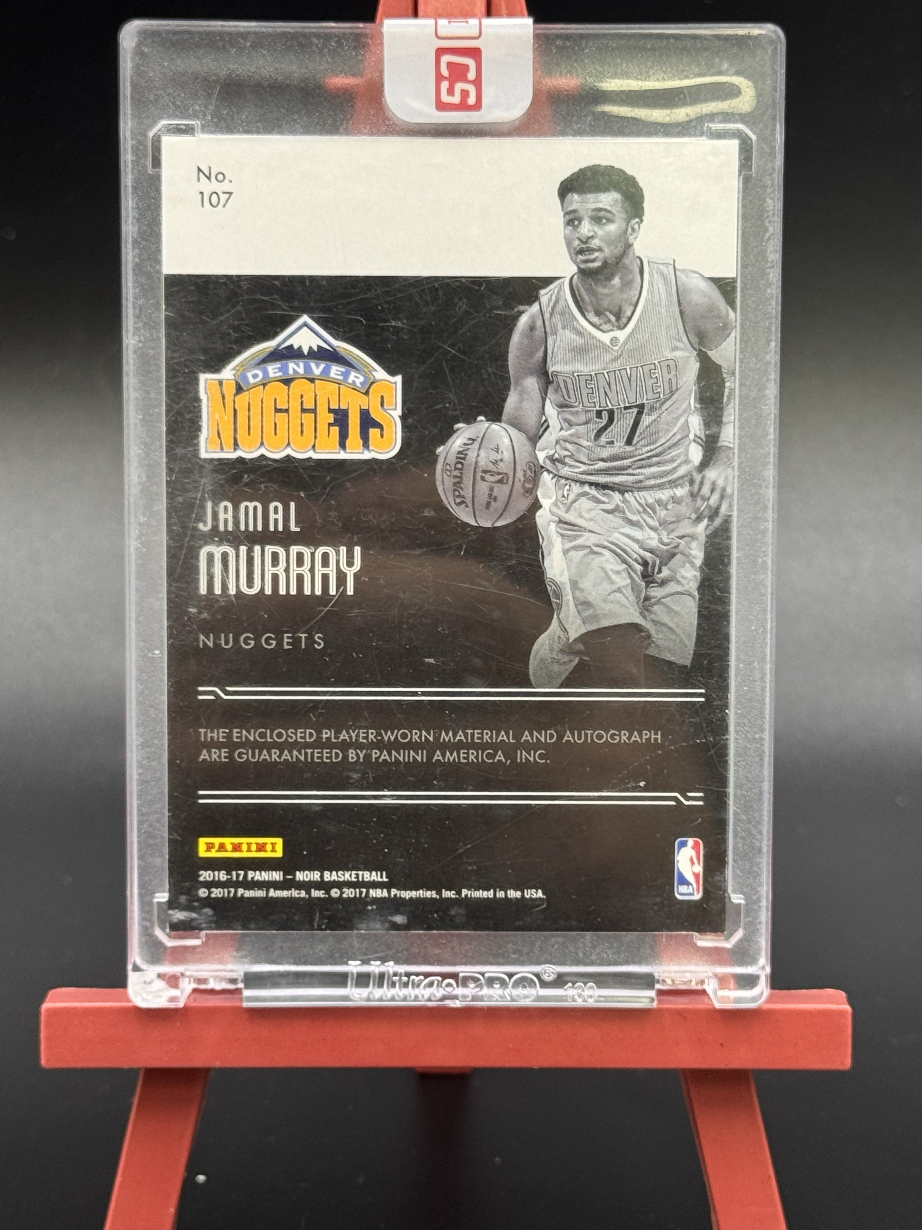 2016-17 Panini Noir Jamal Murray 贾马尔 默里 穆雷 32/75编 RC 新秀 签字 卡签 三色球衣物料暴力 ...
