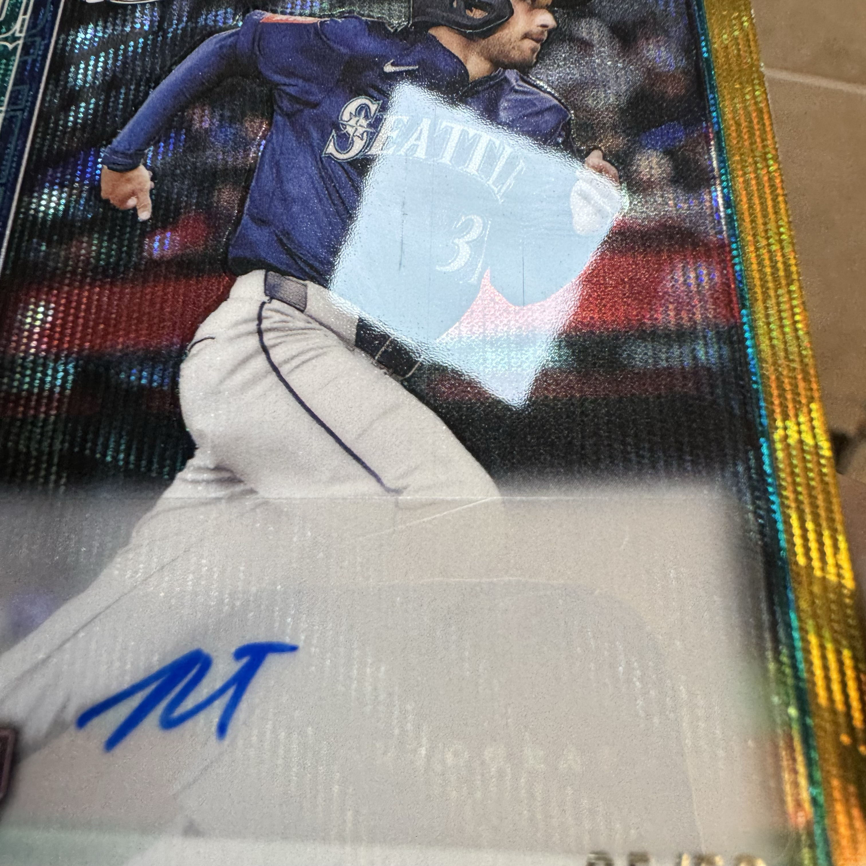 2025 Topps Chrome Rhylan Thomas RC 【十三笔】棒球 RC 新秀 赖兰-托马斯 水手队 签字 签名 50编 金 ...