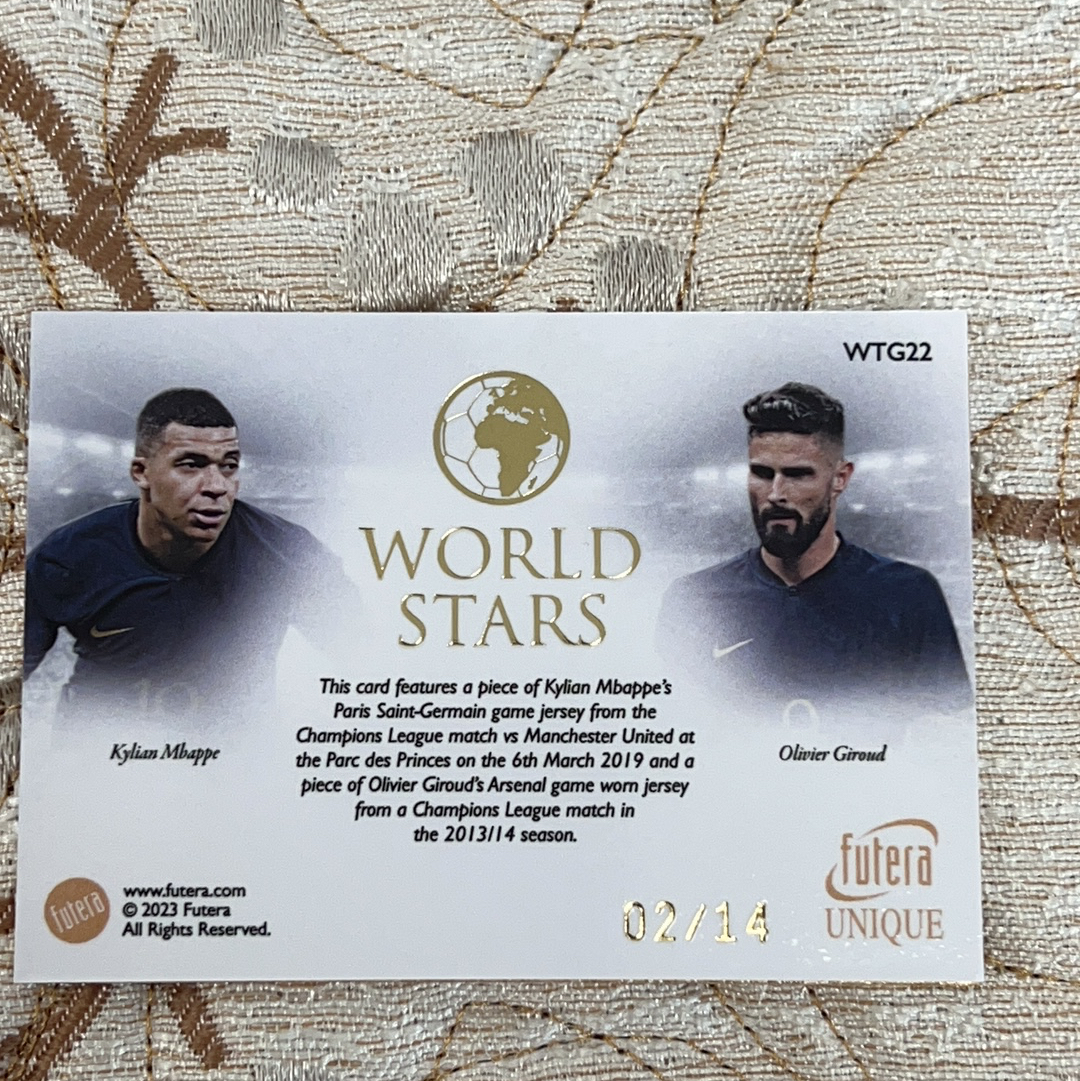 2023 Futera Futera Unique Kylian Mbappe Lottin 福特拉 姆巴佩 金框 法国 大巴黎 皇马 02/ ...