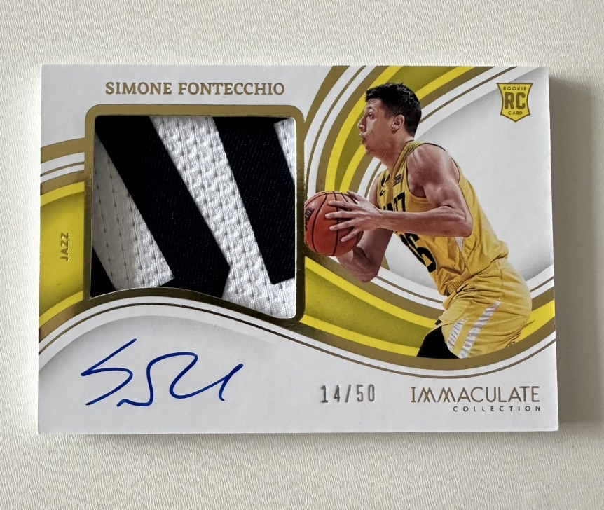 2022-23 Panini Immaculate simone fontecchio RC 爵士新秀 丰泰基奥 imm系列 RPA PPA ...
