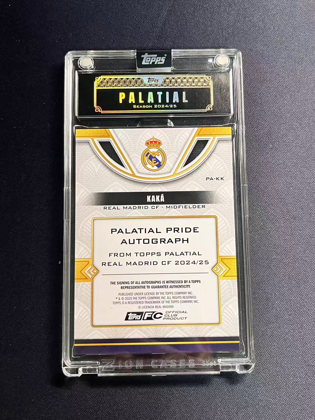 【大四喜拍卖】2024-25 Topps Palatial 皇马宫殿 Kaka 卡卡 5/25编 低编 橙折 签字 签名 巴西 AC米兰 金球 ...