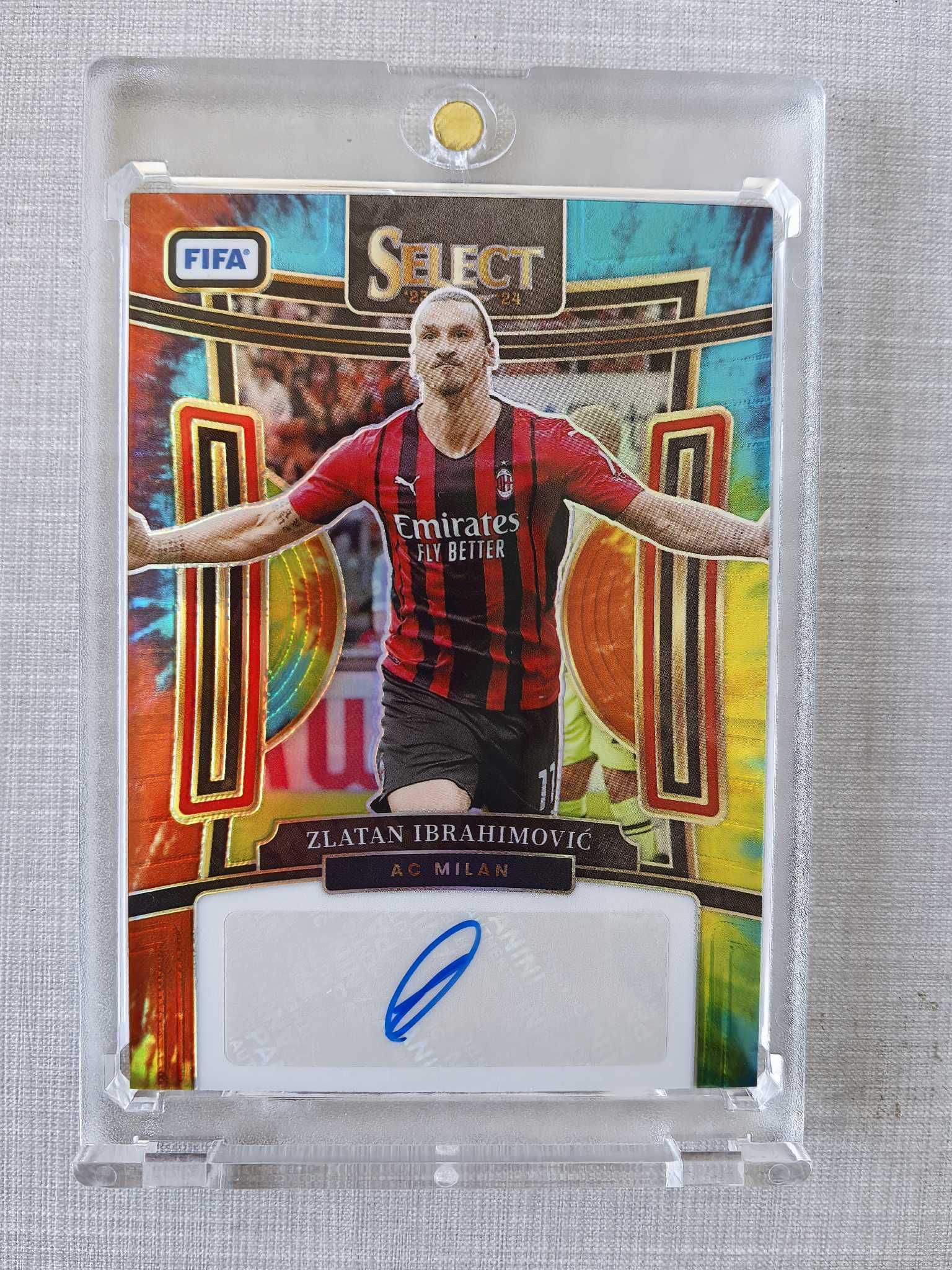 2023-24 Panini Select Zlatan Ibrahimovic 伊布拉希莫维奇 SELECT 3/7编 扎染 超低编 AC米兰 伊布 签字 实卡精美 卡淘