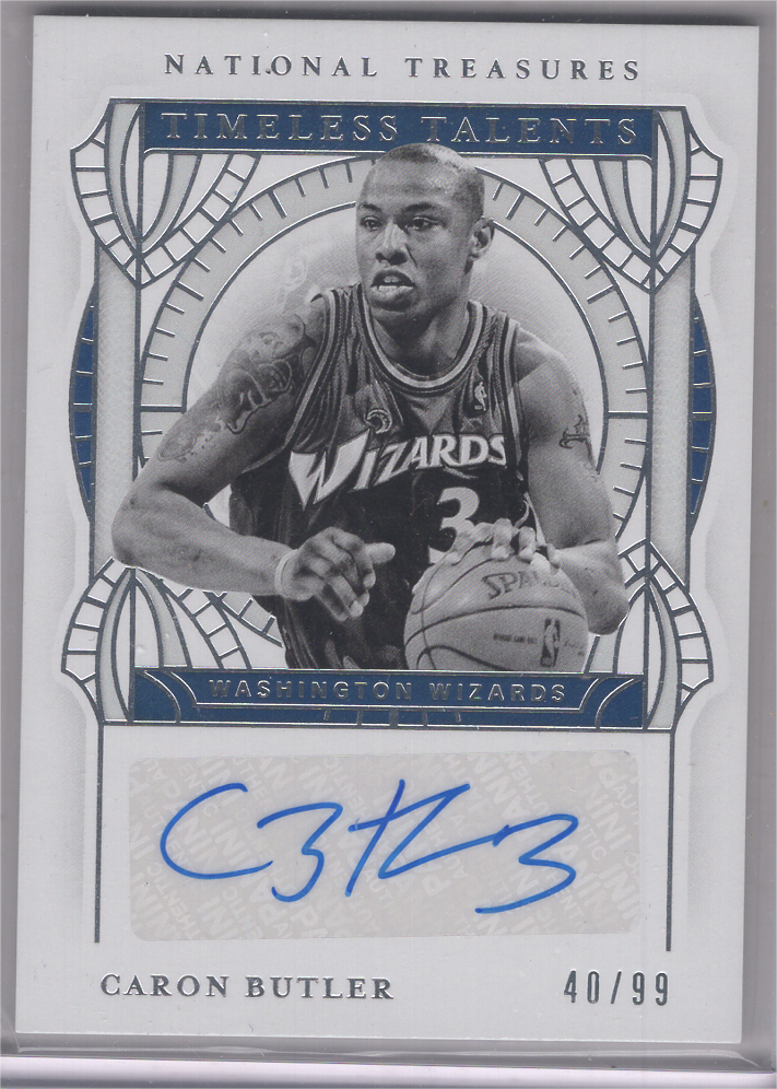 2020-21 Panini National Treasures Caron Butler 奇才 卡隆 巴特勒 国宝 签字 99编 ...