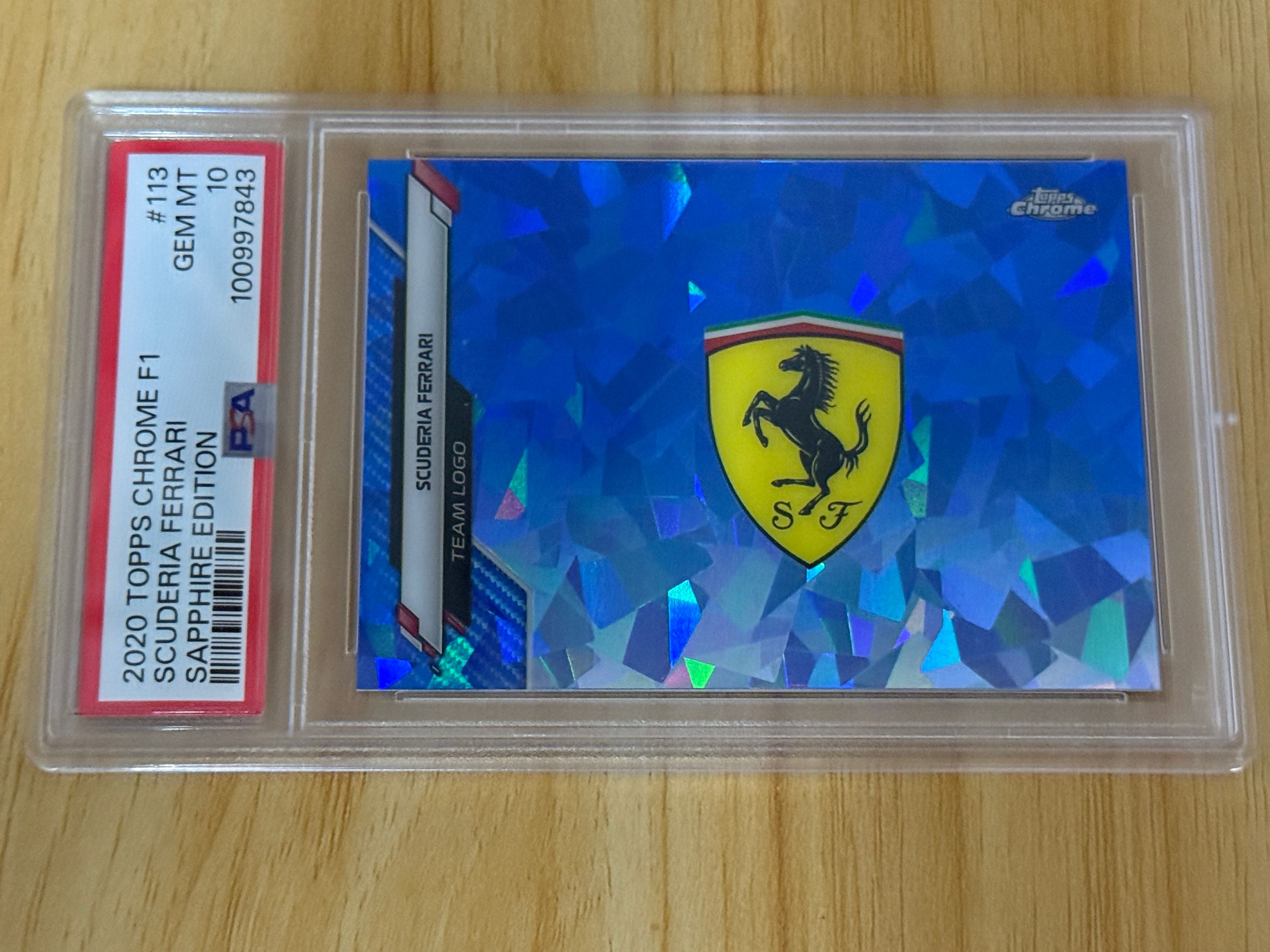2020 Topps Chrome Charles Leclerc F1 元年 Scuderia Ferrari 法拉利 蓝碎冰折 队标 队徽 ...