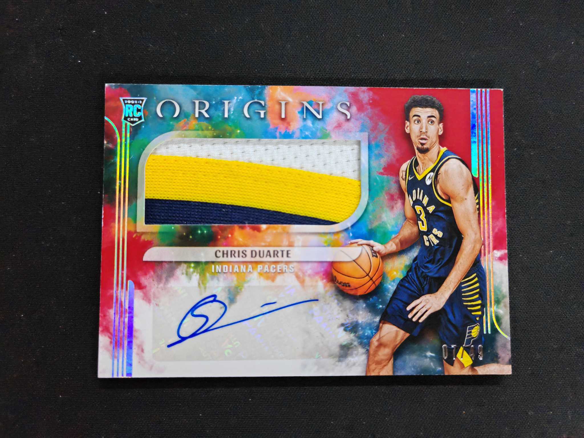 2021-22 Panini Origins Chris Duarte RC SC球星卡 起源 新秀 步行者 杜阿尔特 rpa 球衣 物料 ...