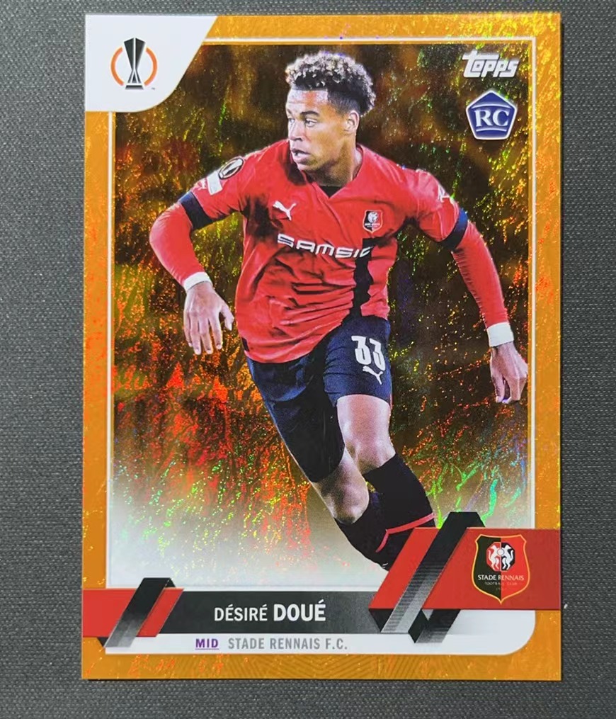 【长安代卖】2022-23 Topps Desire Doue 欧战碧玉 雷恩 新秀RC 德西雷 杜埃 橙碧玉折 08/25编 低编 实卡好看 ...