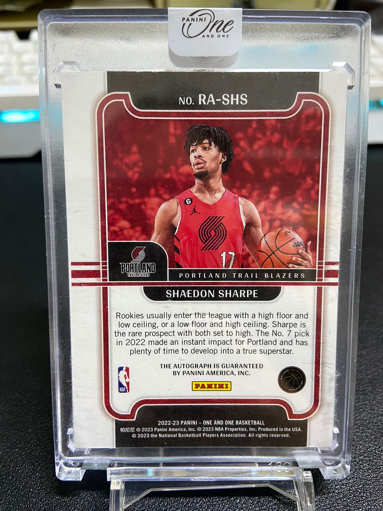 【浩行拍卖 截标预付82%】2022-23 panini one and one Shaedon Sharpe 开拓者 谢登 夏普 RC 新秀 ...